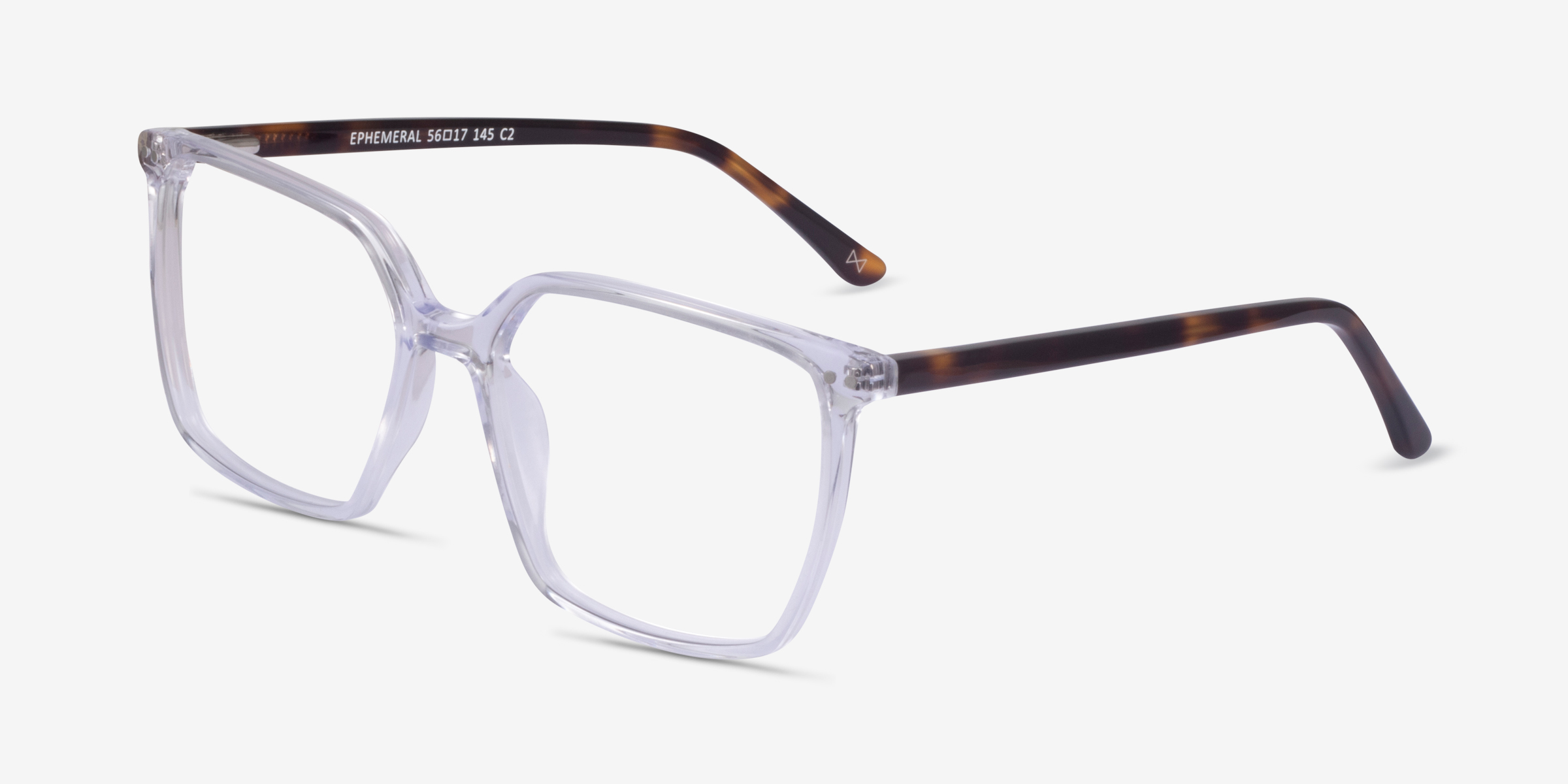 Ephemeral Square Clear Tortoise Glasses for Men | Eyebuydirect