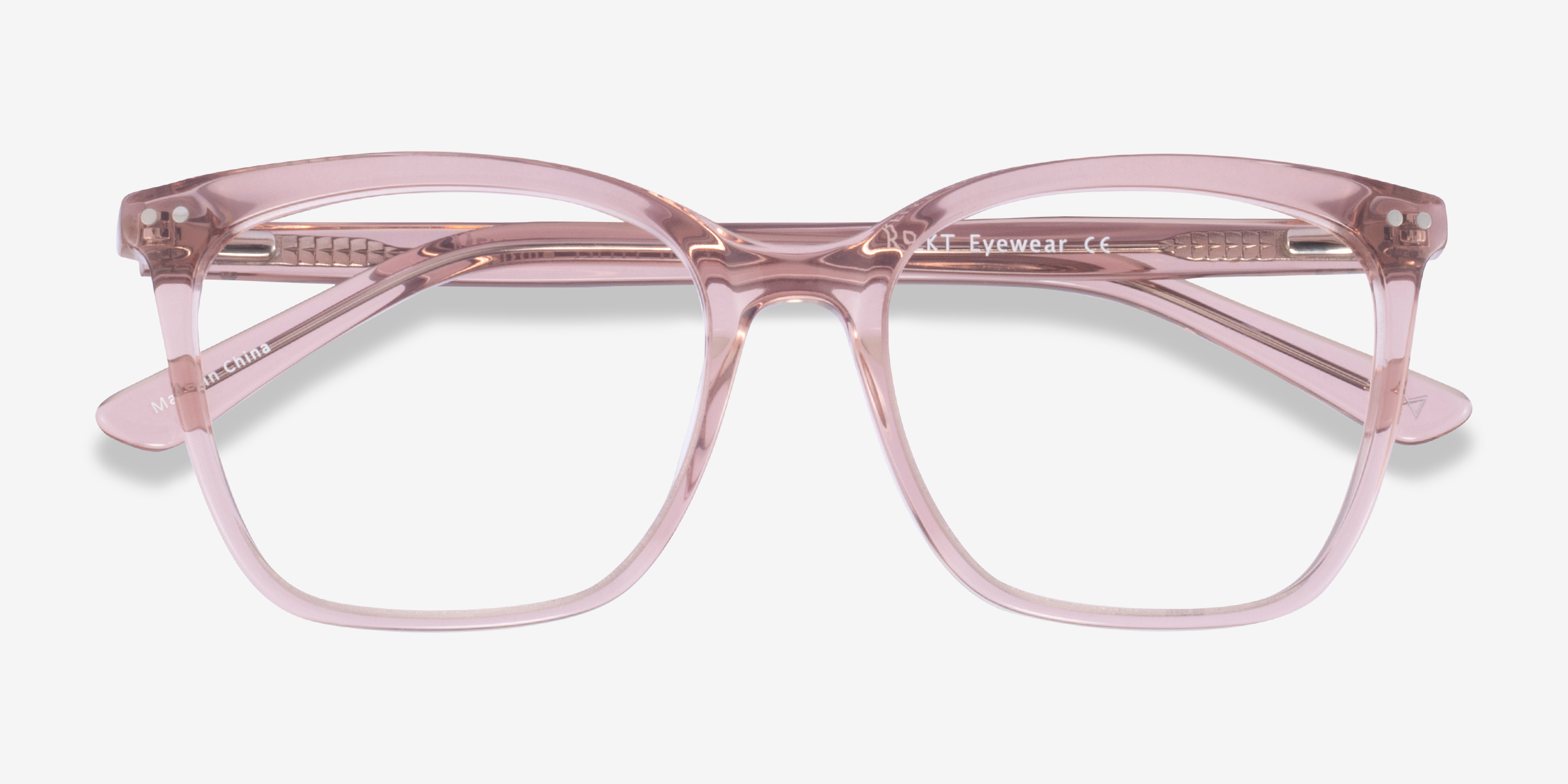 Meliora Square Clear Pink Glasses for Women | Eyebuydirect Canada