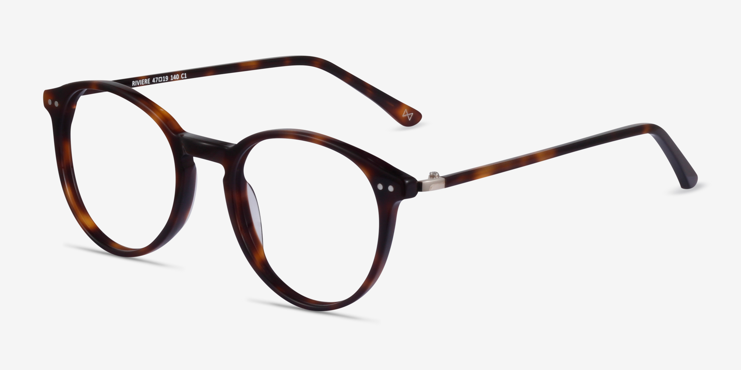 Riviere Round Tortoise Full Rim Eyeglasses | Eyebuydirect