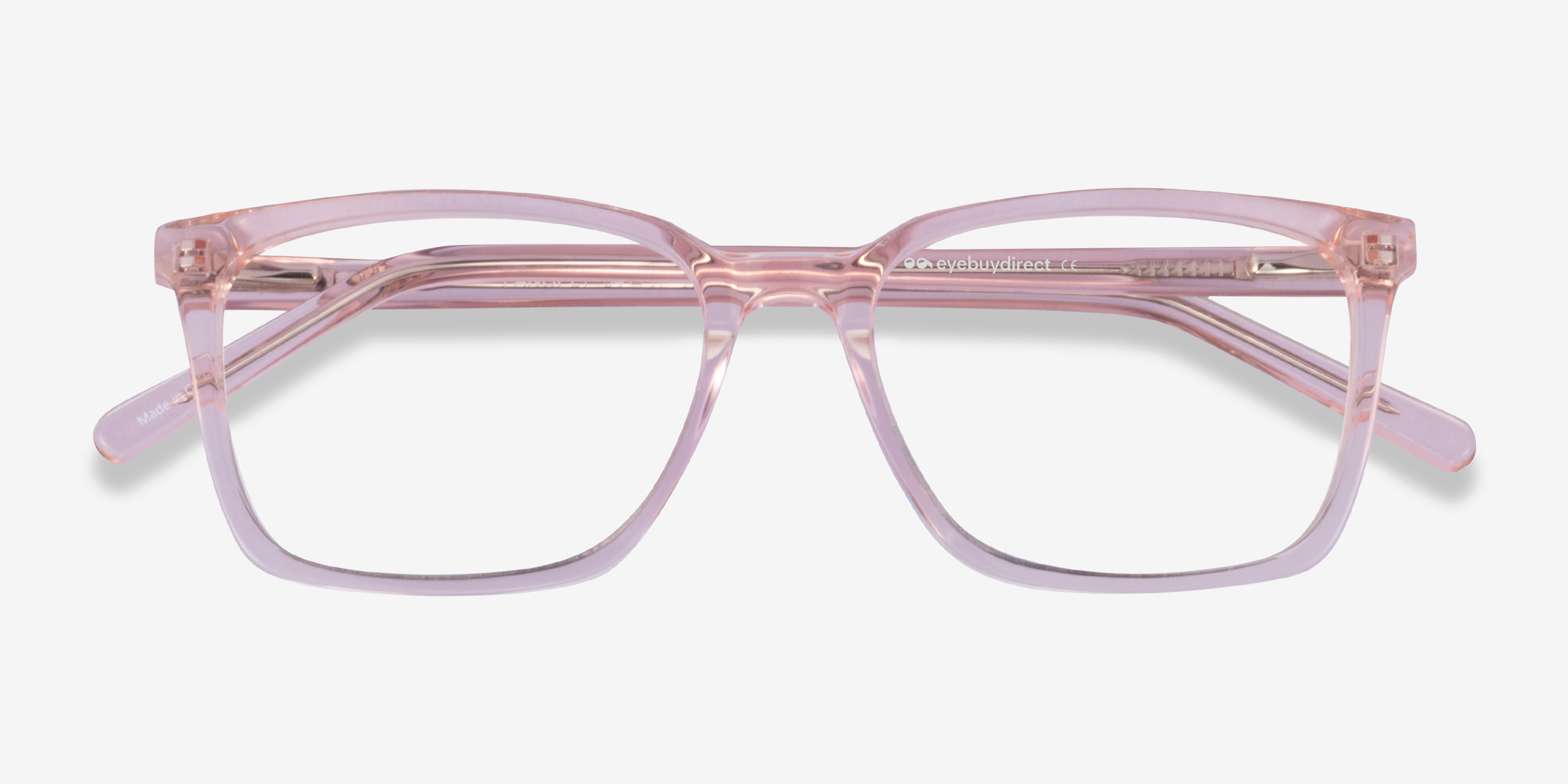 Panoply Rectangle Clear Pink Full Rim Eyeglasses | Eyebuydirect Canada