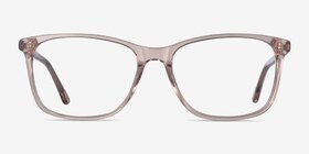 Crescendo Rectangle Clear Pink Full Rim Eyeglasses | Eyebuydirect