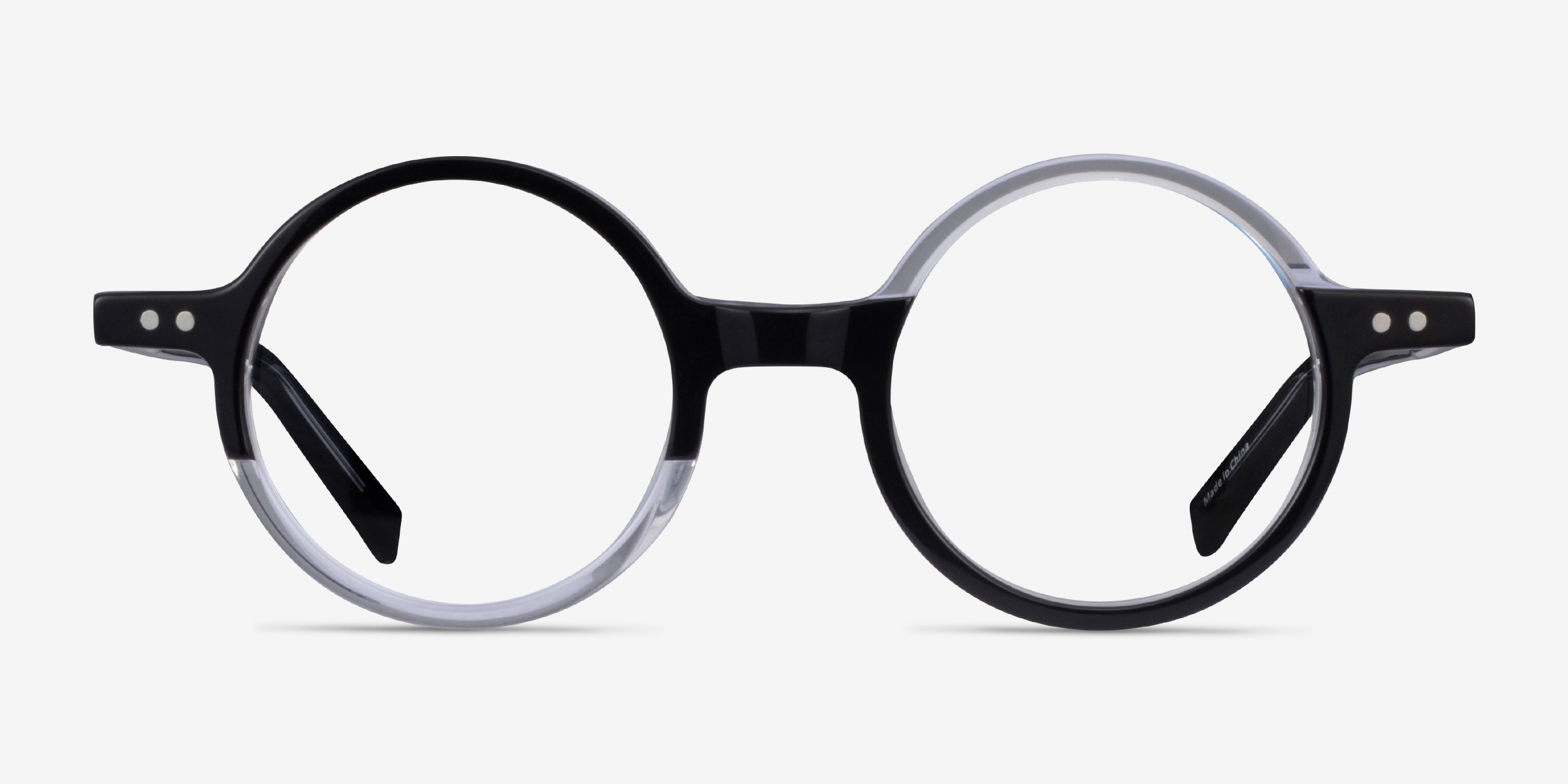 Wilcox Round Black Clear Full Rim Eyeglasses | Eyebuydirect