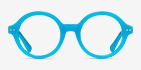 Disco Round Turquoise Glasses for Women | EyeBuyDirect