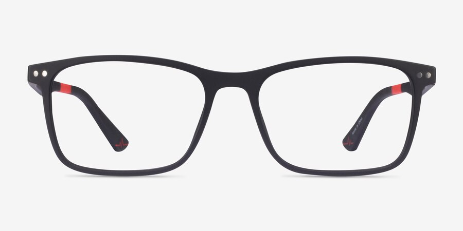 Platform Rectangle Matte Black Full Rim Eyeglasses | Eyebuydirect