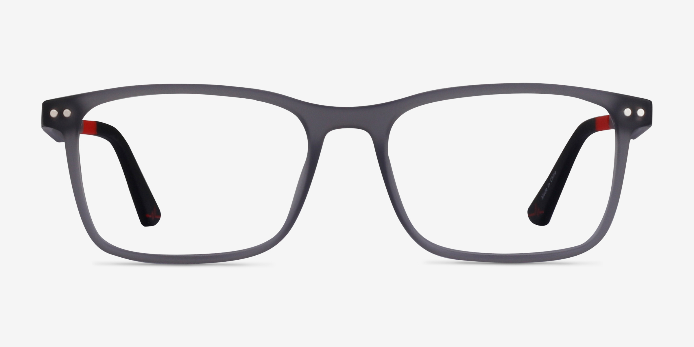 Platform Rectangle Gray Full Rim Eyeglasses | Eyebuydirect