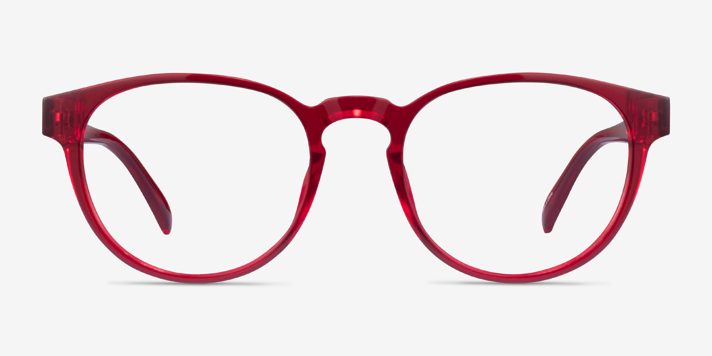 Hawthorne Round Clear Red Glasses for Women | Eyebuydirect