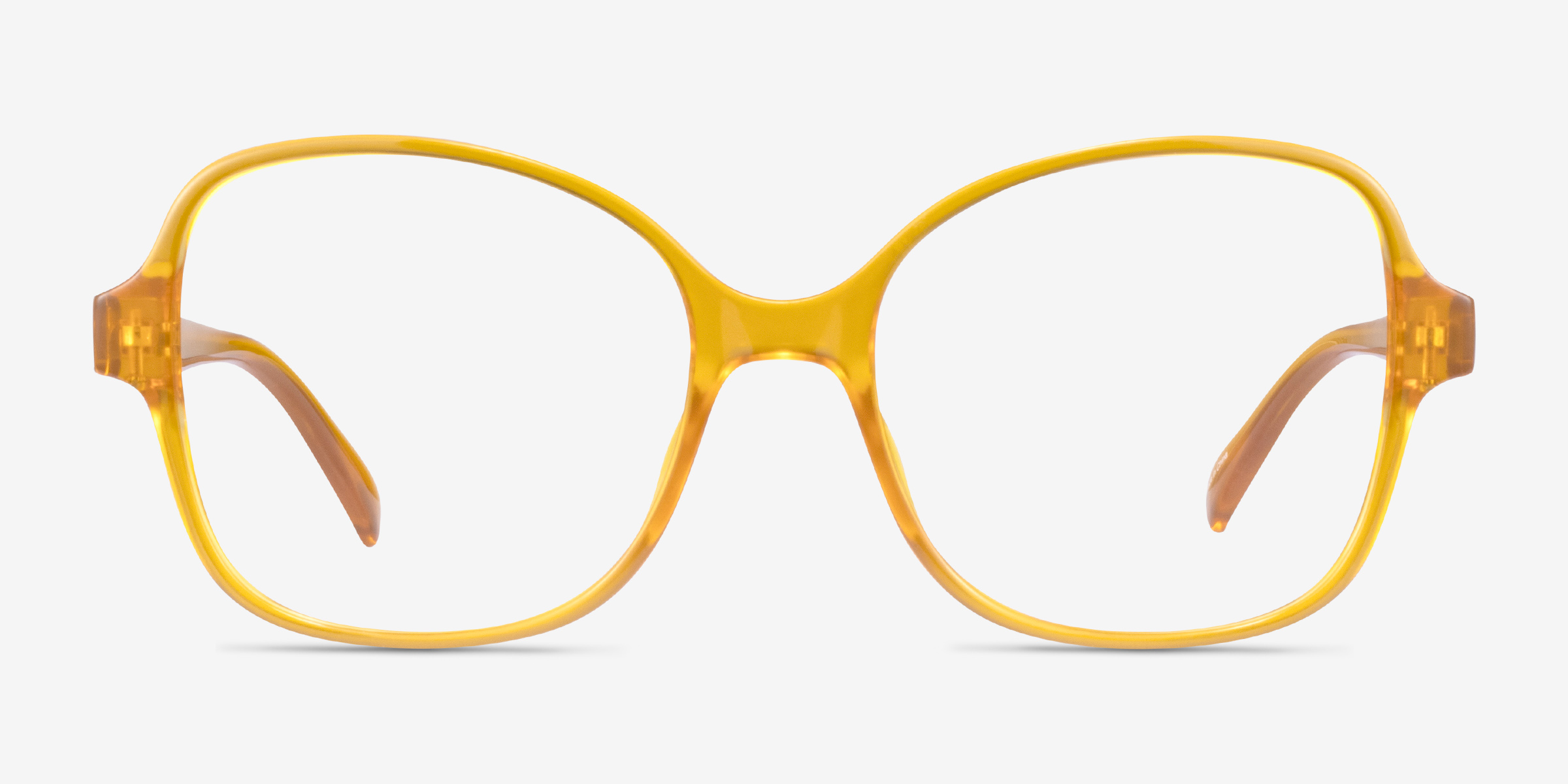 Arolla Square Clear Yellow Glasses for Women | Eyebuydirect