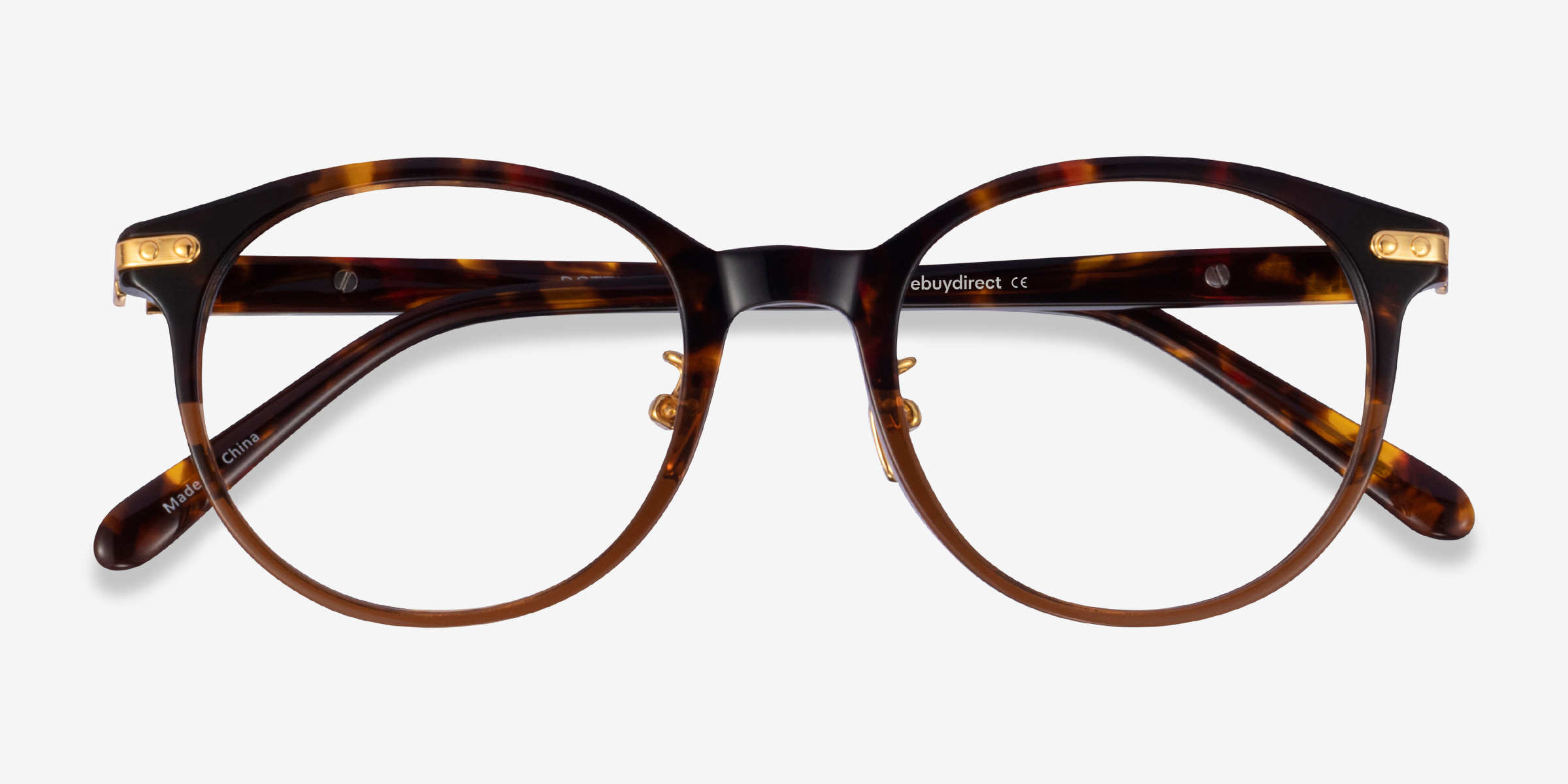Dotti Round Tortoise Gold Full Rim Eyeglasses | Eyebuydirect Canada