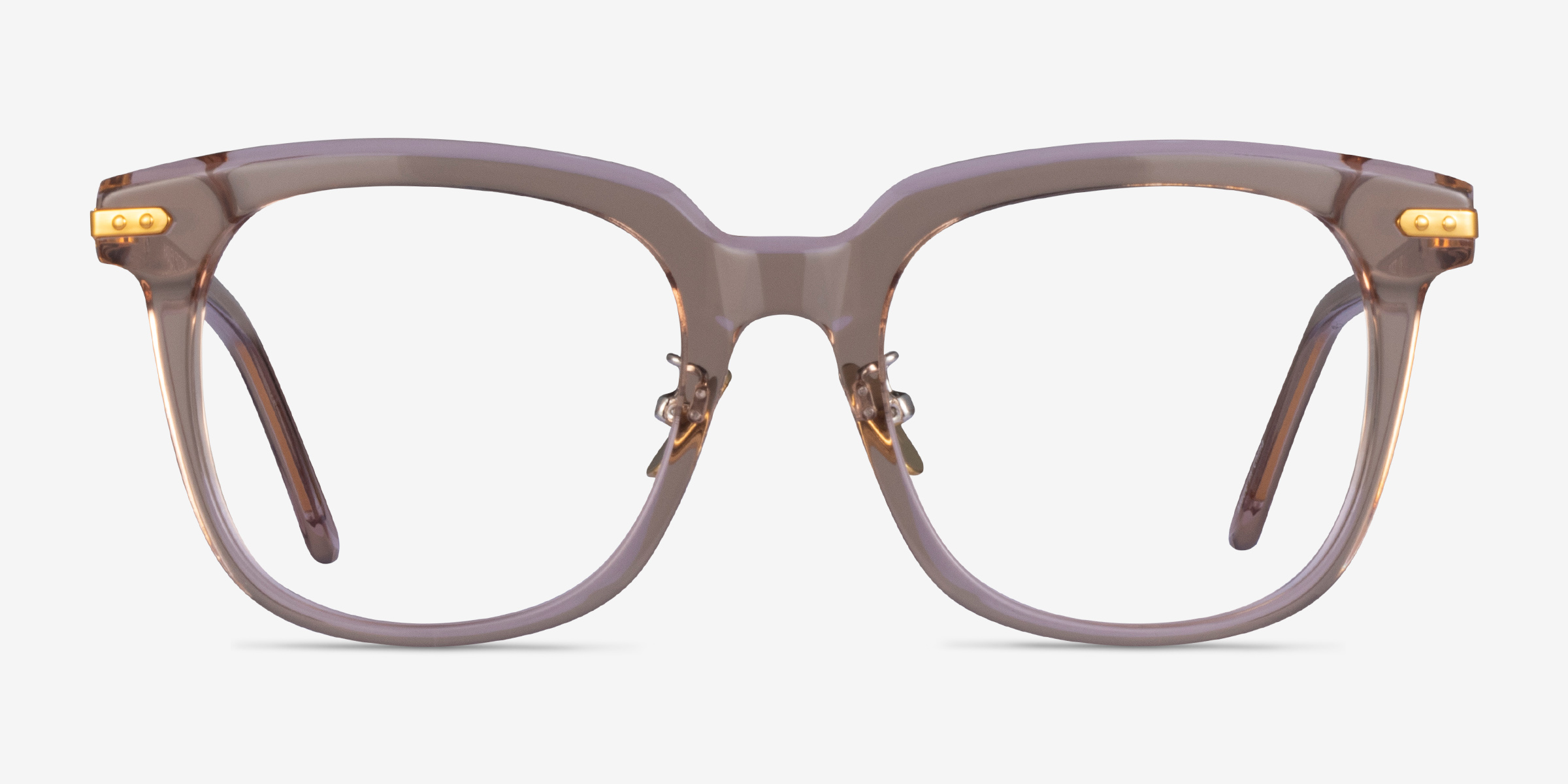 Hadley Square Champagne Gold Full Rim Eyeglasses | EyeBuyDirect