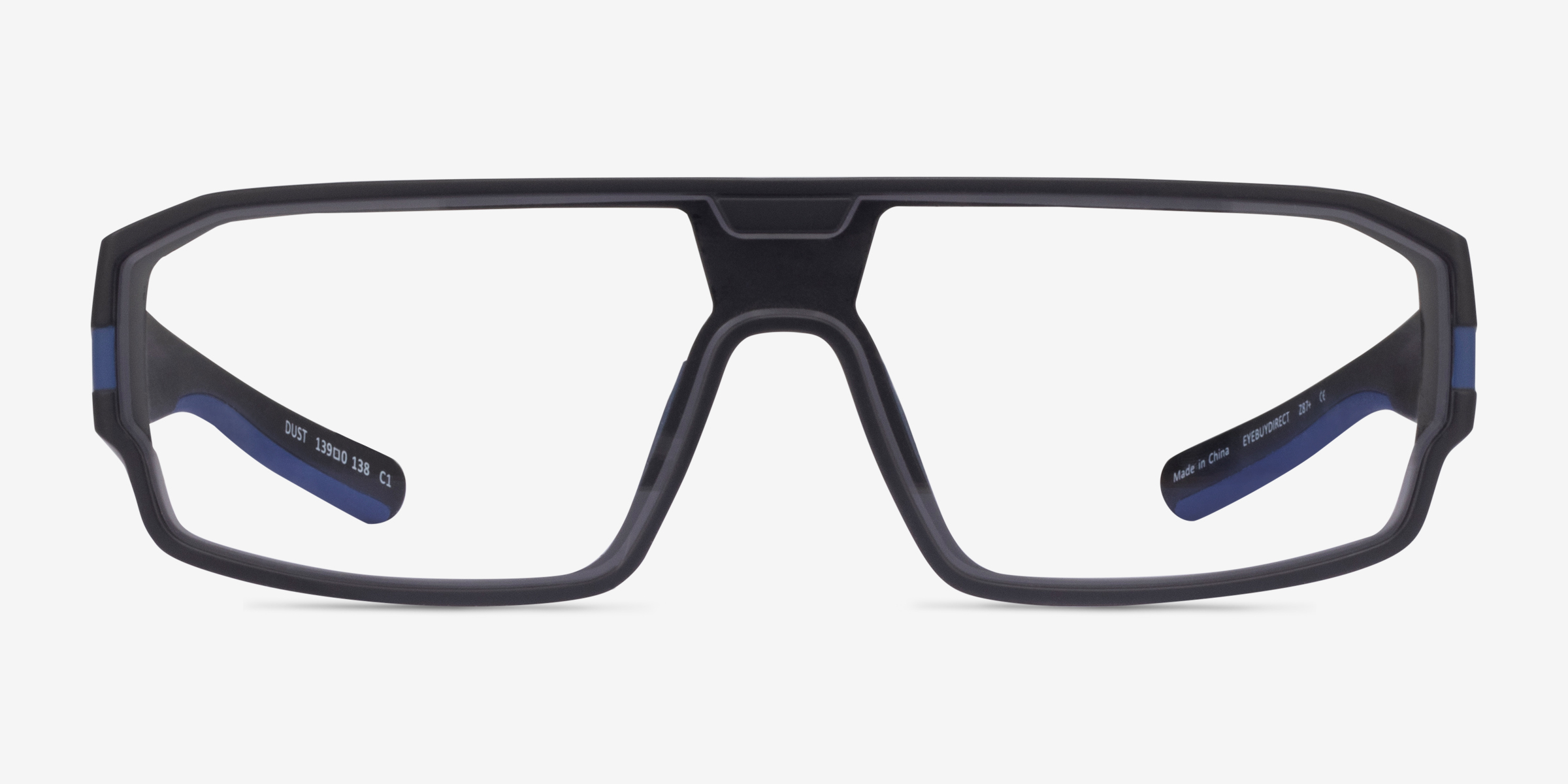 Dust Rectangle Black Navy Full Rim Eyeglasses | Eyebuydirect