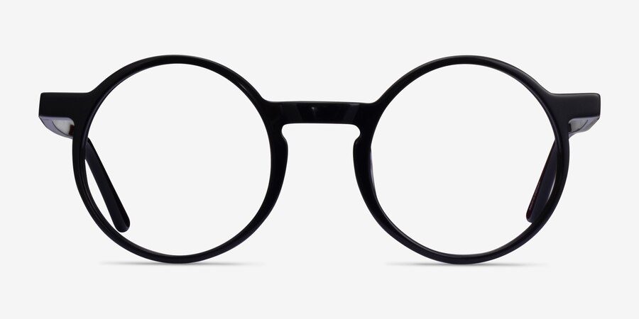 Script Round Black Full Rim Eyeglasses | Eyebuydirect Canada