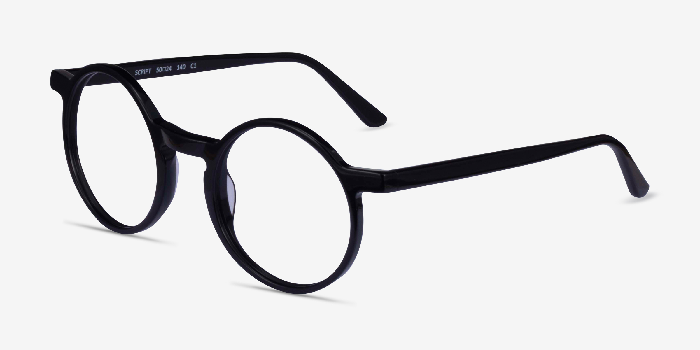 Script Round Black Full Rim Eyeglasses | Eyebuydirect