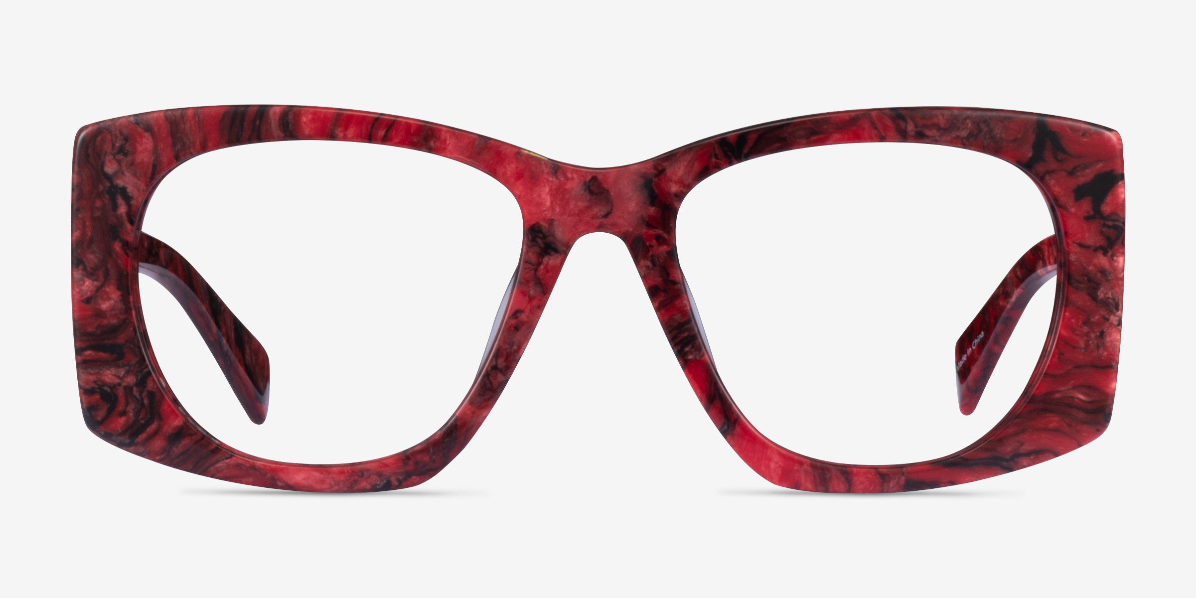 Valencia Square Red Glasses for Women | Eyebuydirect