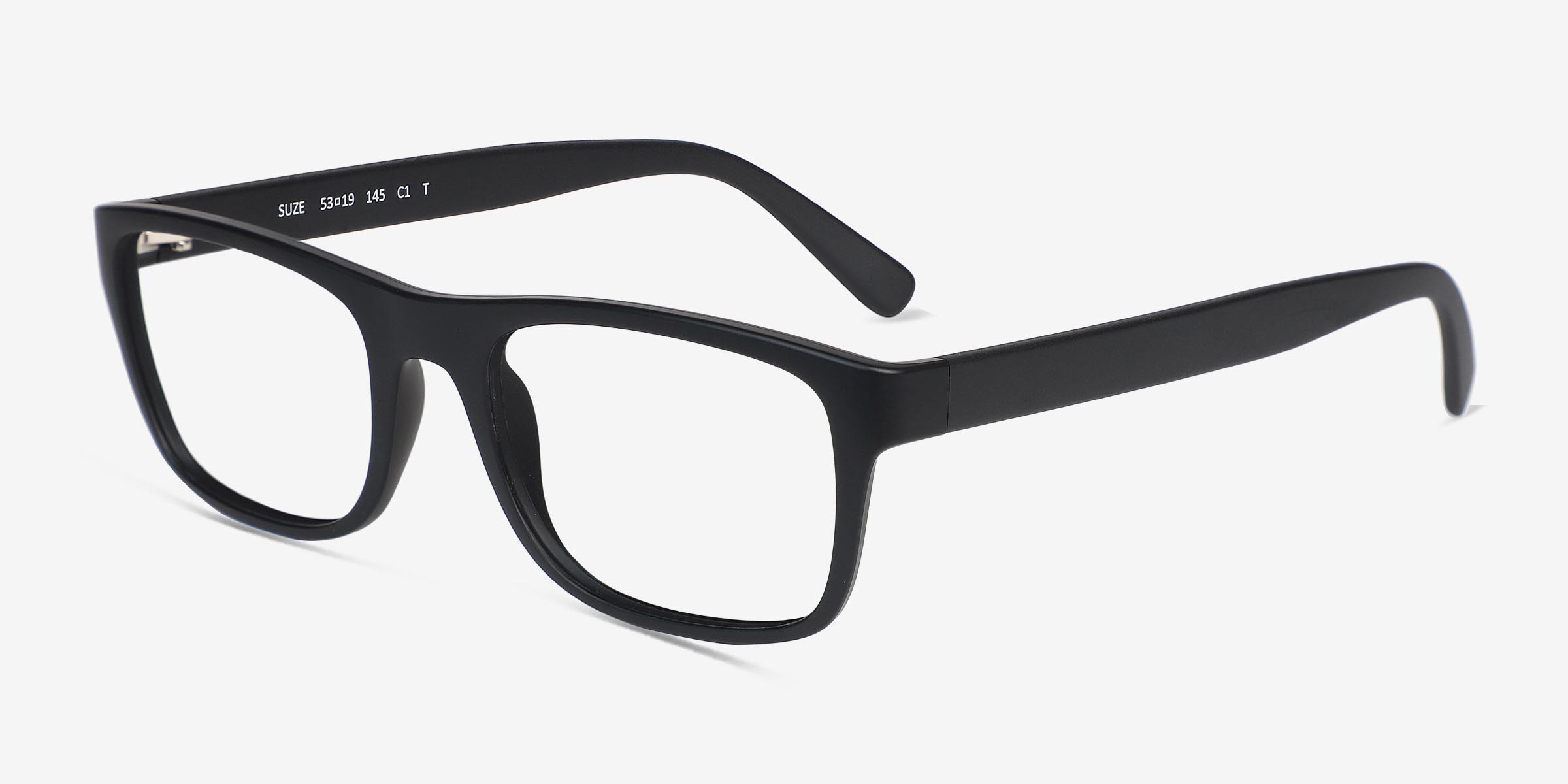 Suze Rectangle Matte Black Full Rim Eyeglasses Eyebuydirect Canada