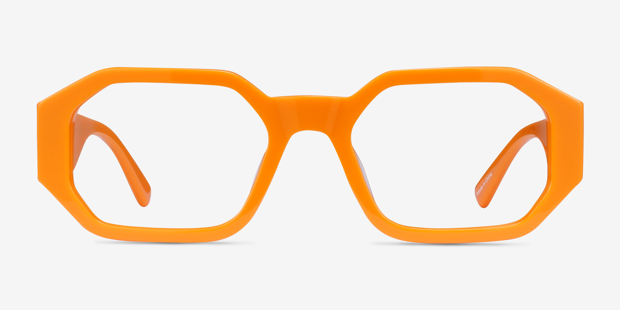 Indie Geometric Orange Glasses for Women | Eyebuydirect