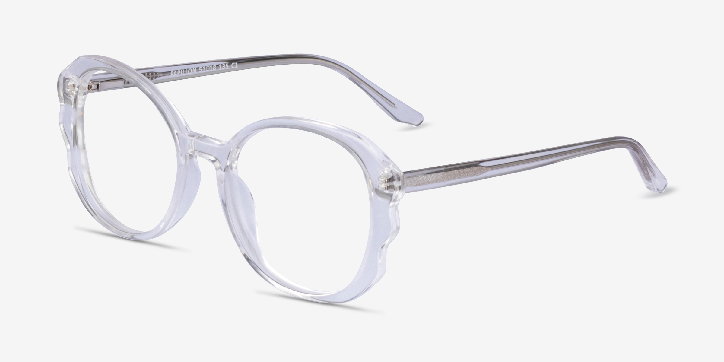 Papillon Round Clear Glasses for Women | Eyebuydirect