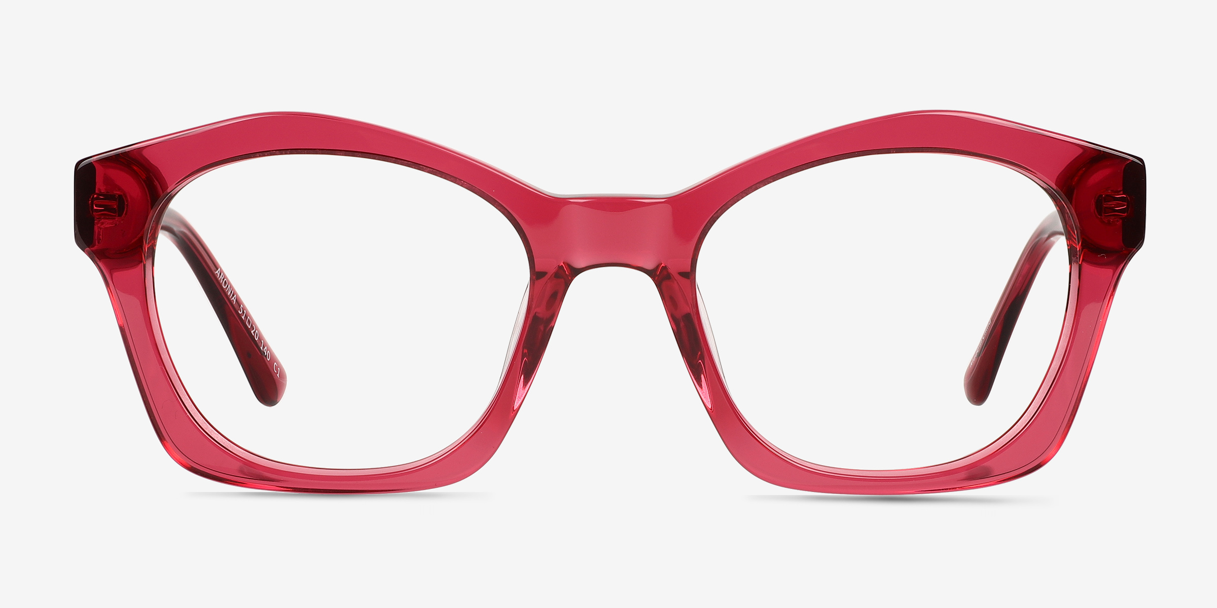 Aronia Cat Eye Crystal Dark Pink Full Rim Eyeglasses Eyebuydirect