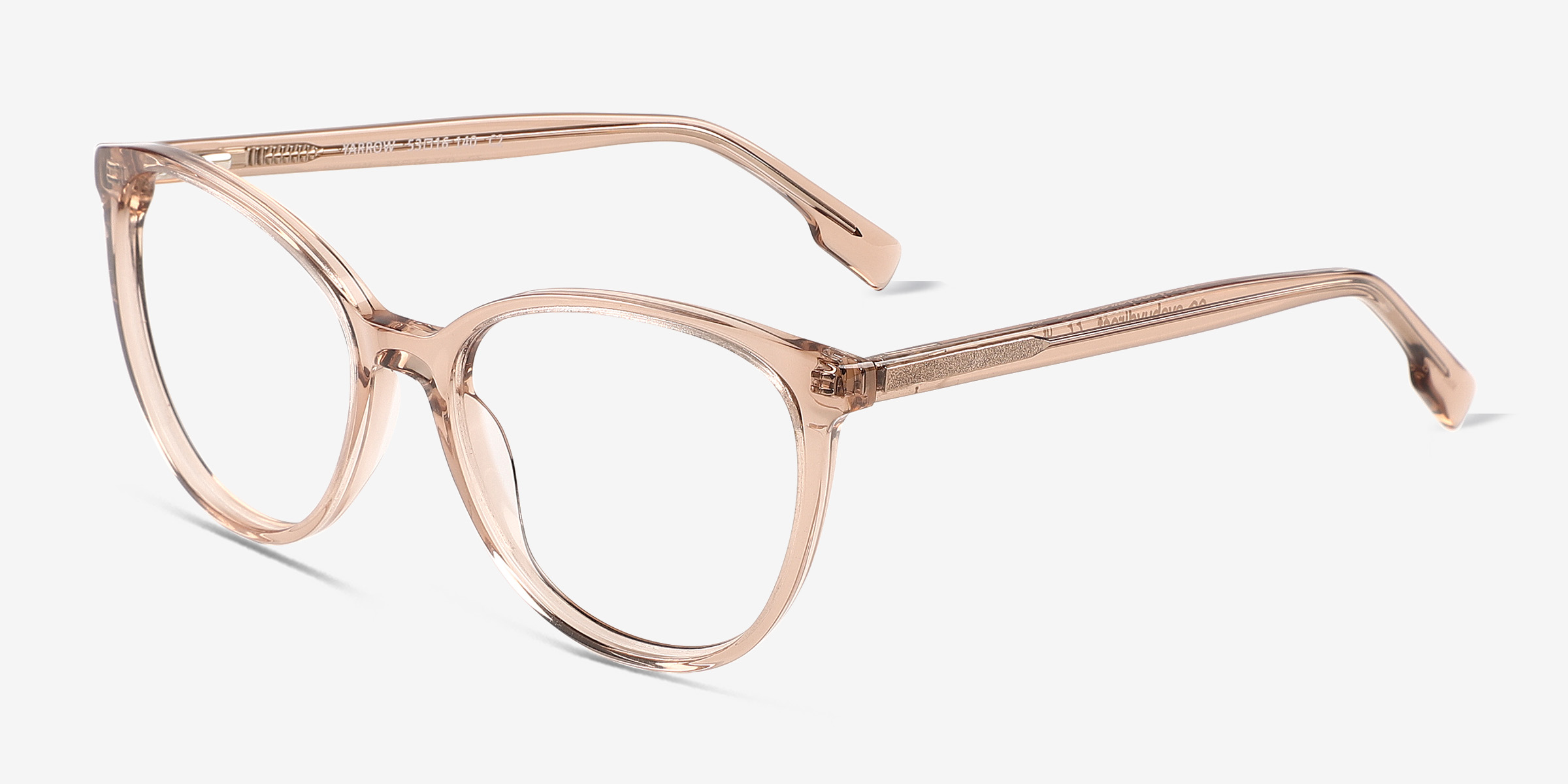 Yarrow Cat Eye Crystal Nude Glasses for Women | Eyebuydirect