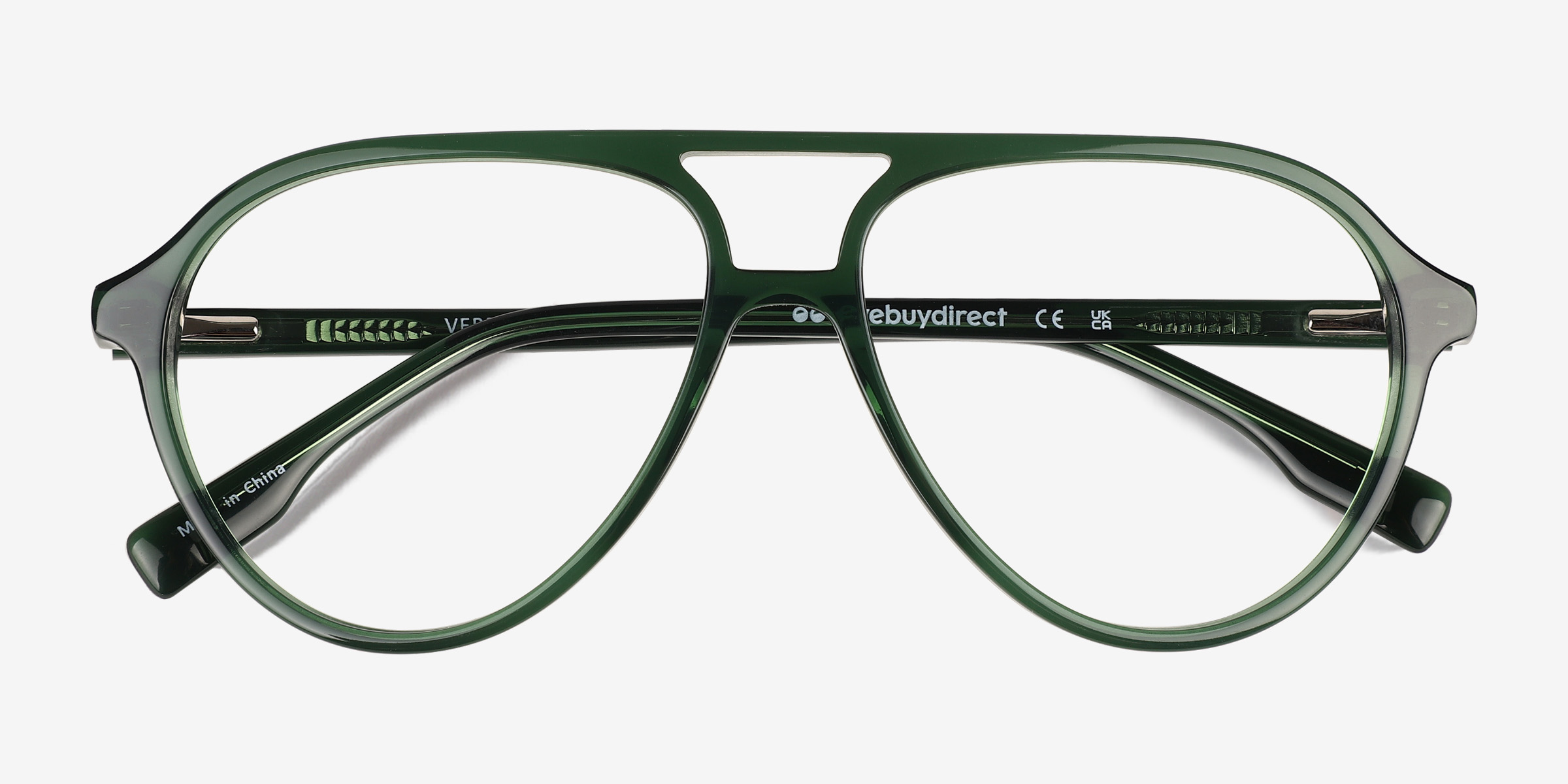 Verbena Aviator Crystal Green Full Rim Eyeglasses | Eyebuydirect