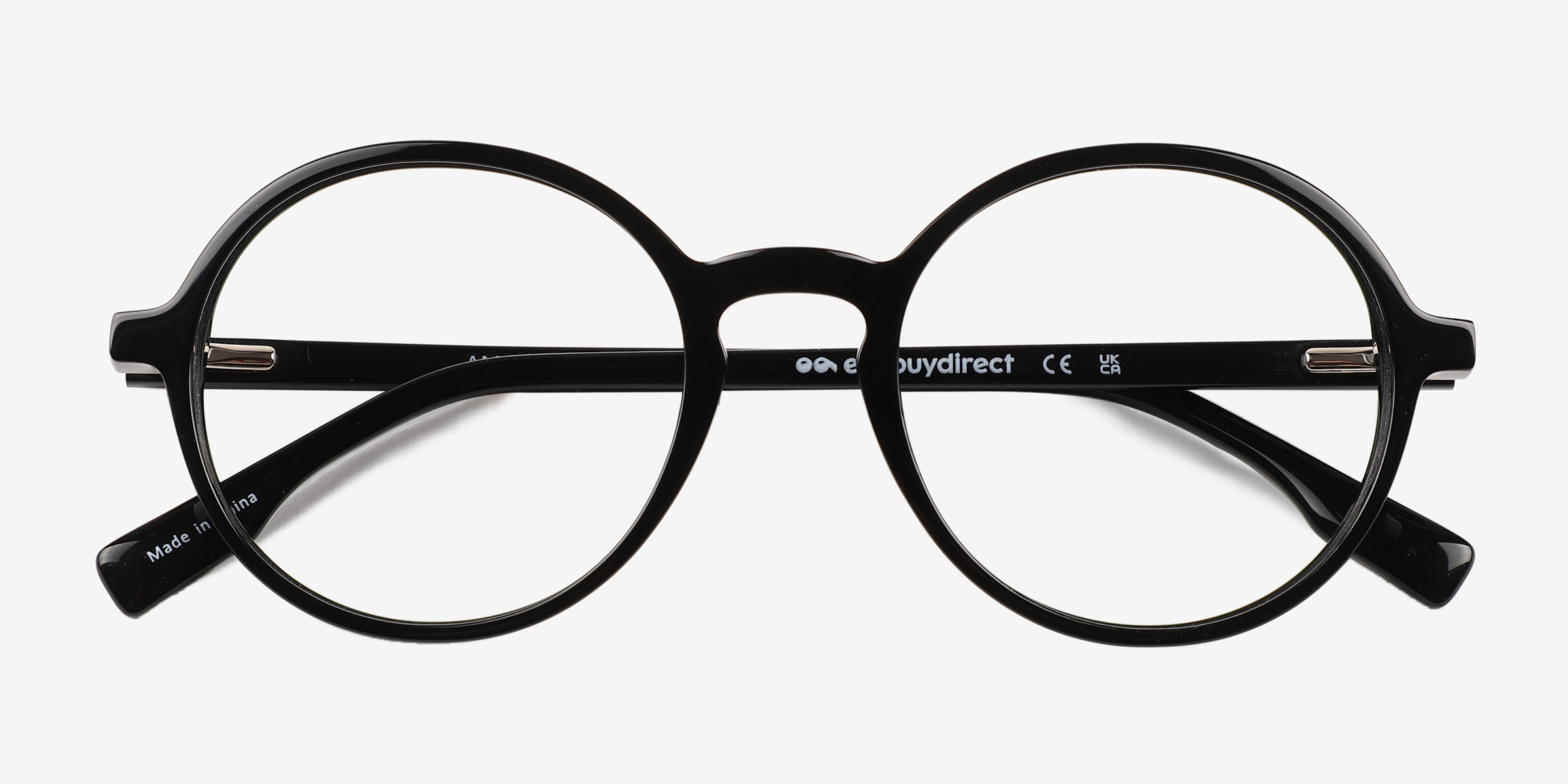 Amaranth Round Black Full Rim Eyeglasses | Eyebuydirect Canada