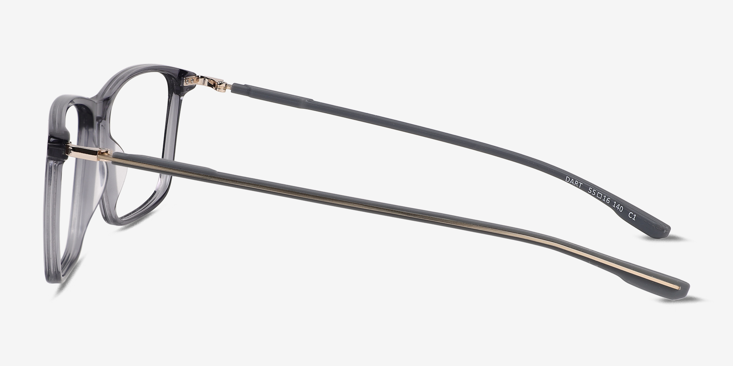 Dart Square Fade Crystal Gray Full Rim Eyeglasses | Eyebuydirect