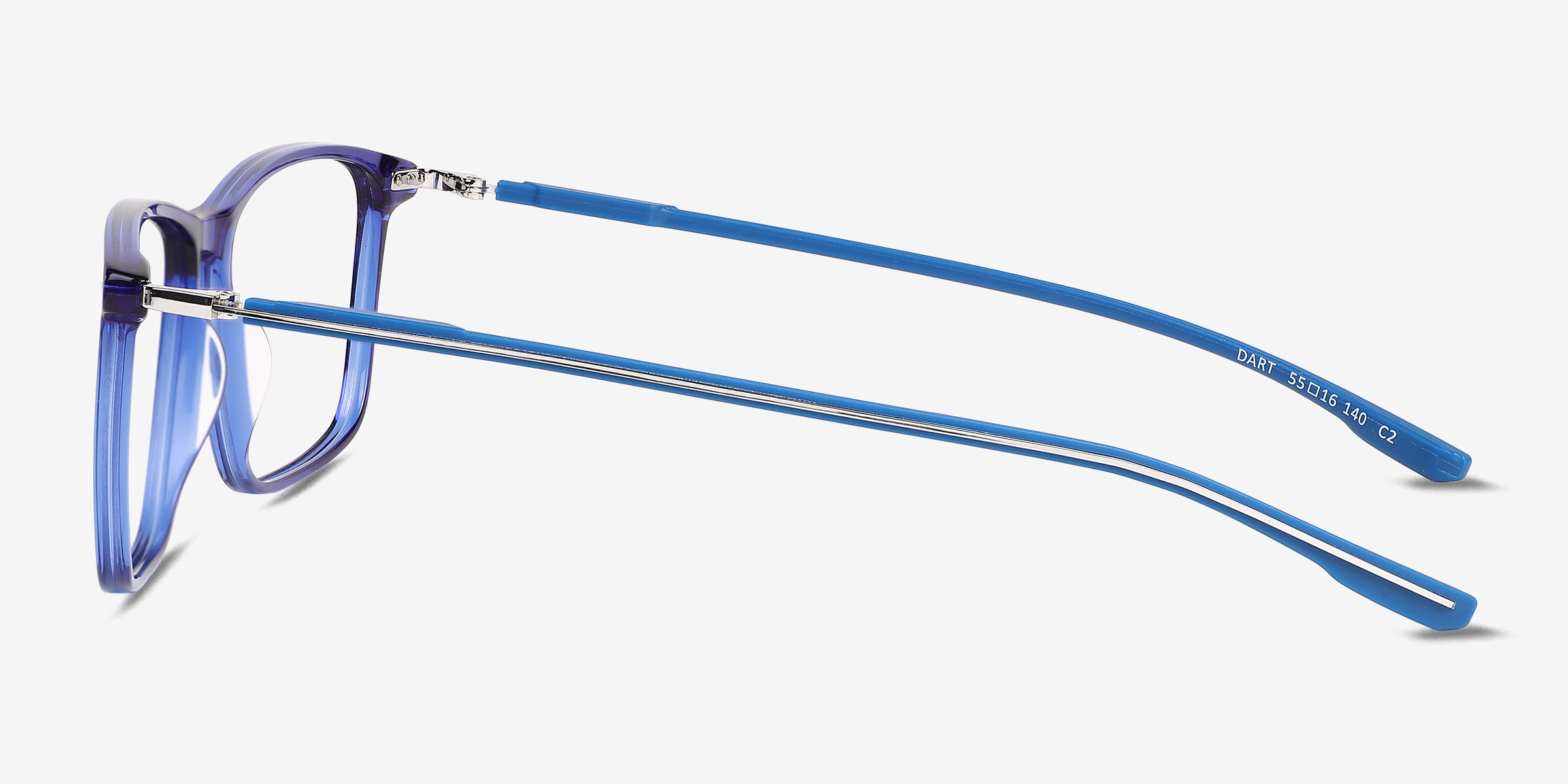 Dart Square Fade Crystal Blue Full Rim Eyeglasses | Eyebuydirect
