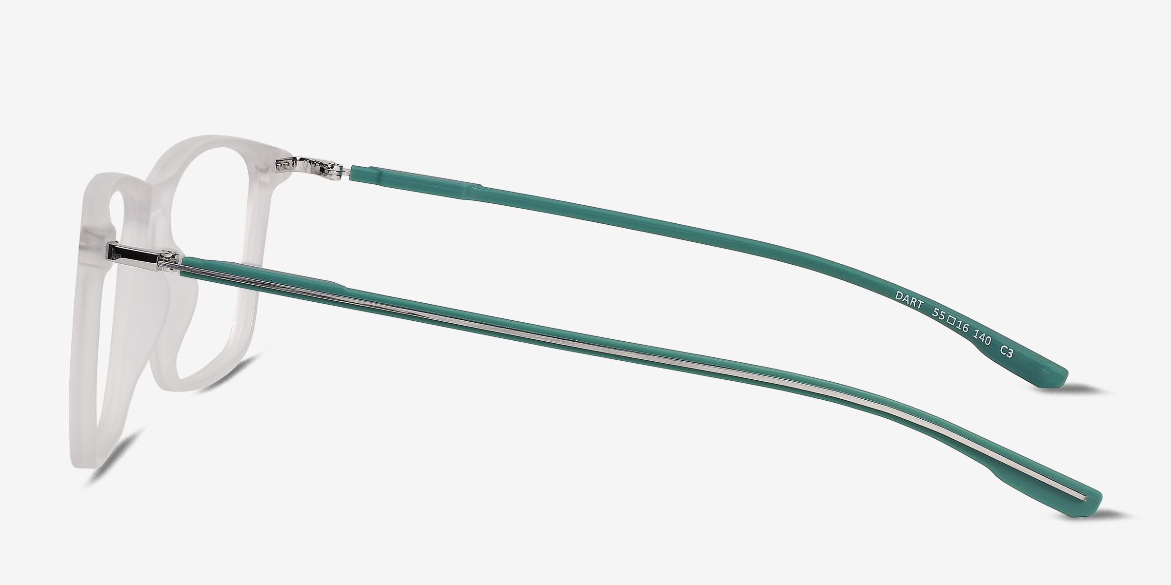Dart Square Matt Crystal Full Rim Eyeglasses | Eyebuydirect Canada