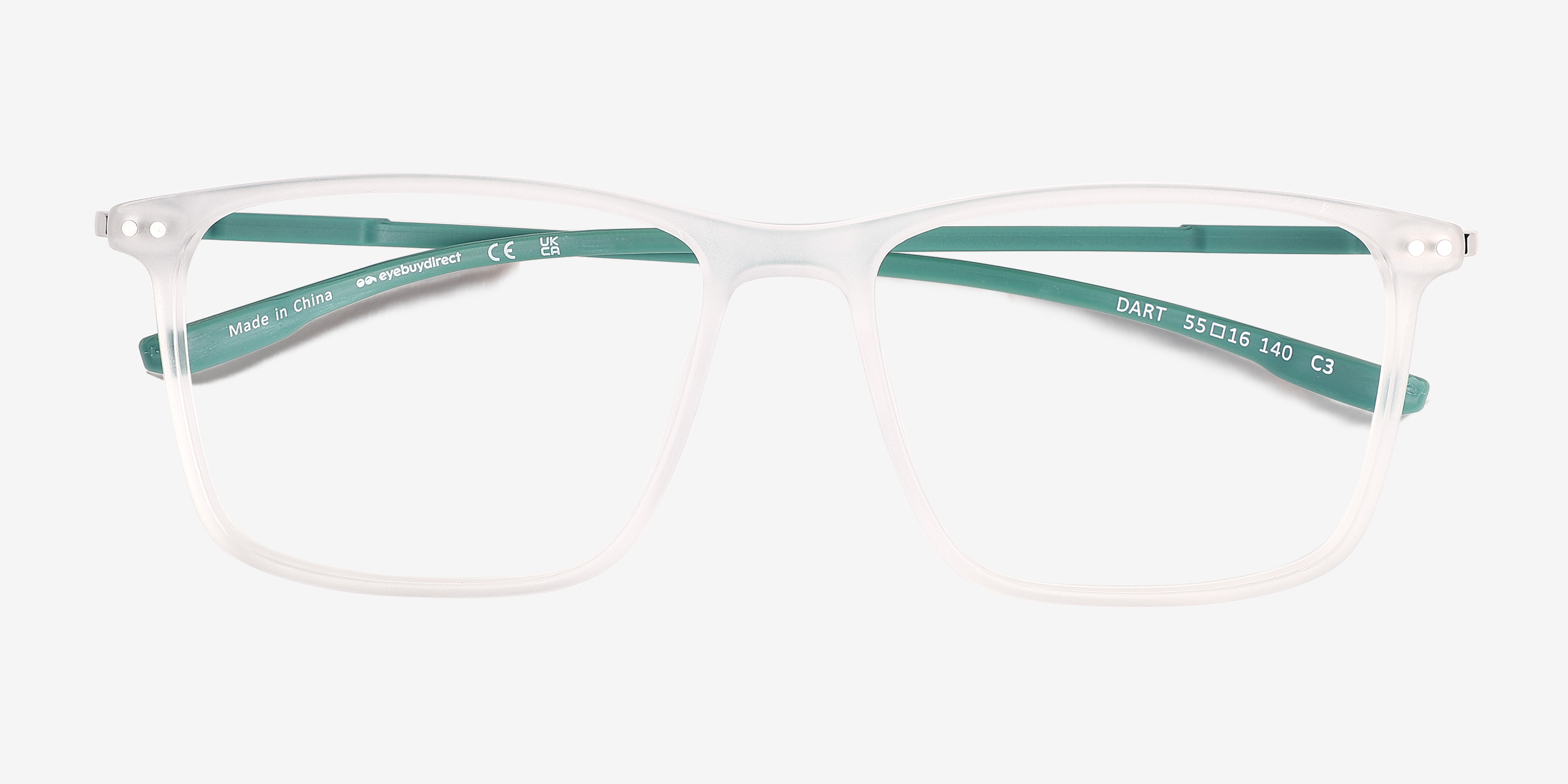 Dart Square Matt Crystal Full Rim Eyeglasses | Eyebuydirect