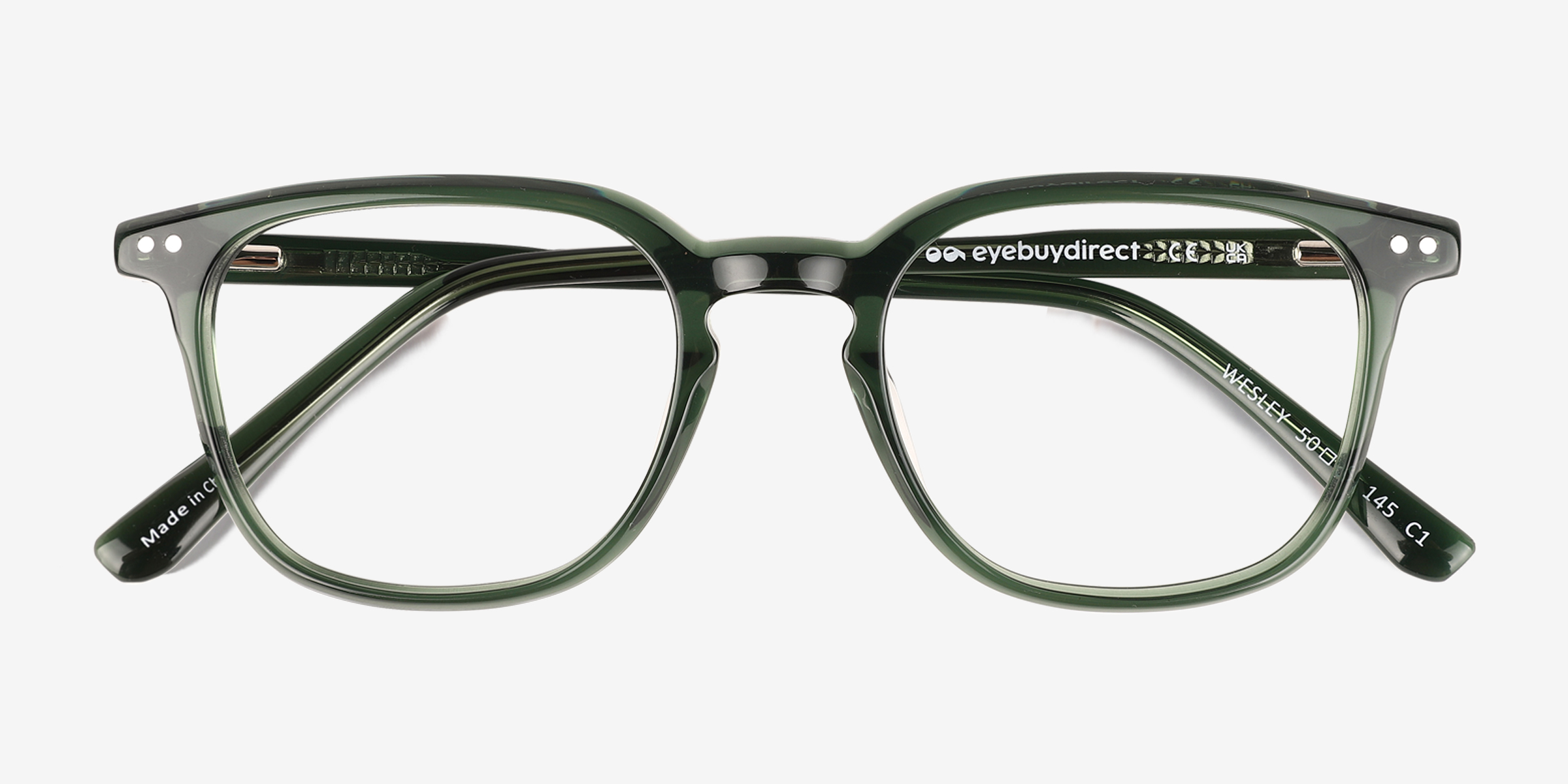 Wesley Square Green Full Rim Eyeglasses | Eyebuydirect