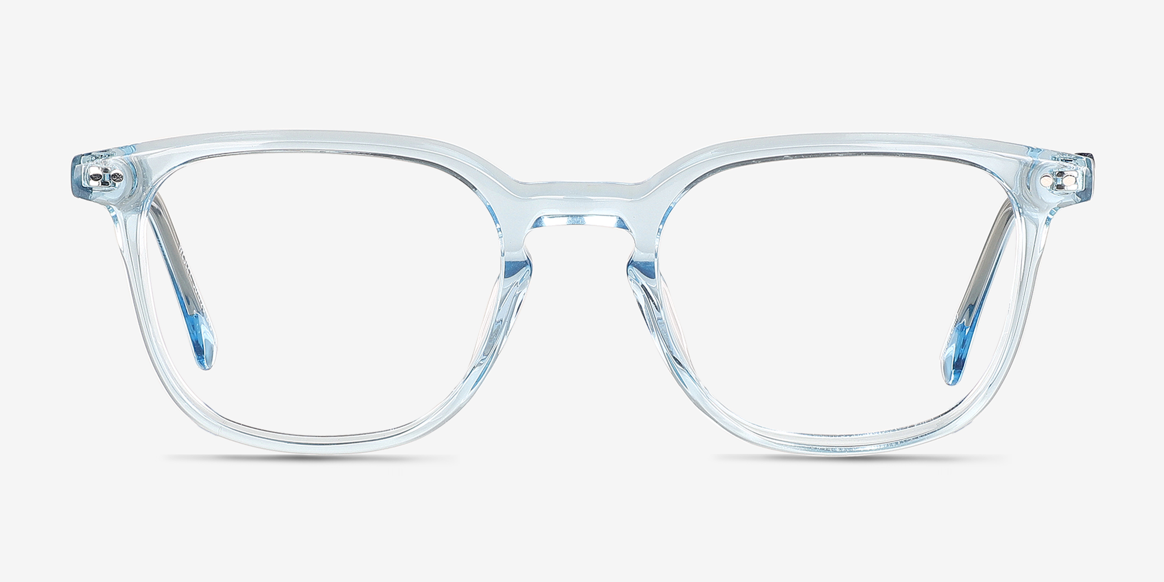 Wesley Square Clear Blue Full Rim Eyeglasses | Eyebuydirect