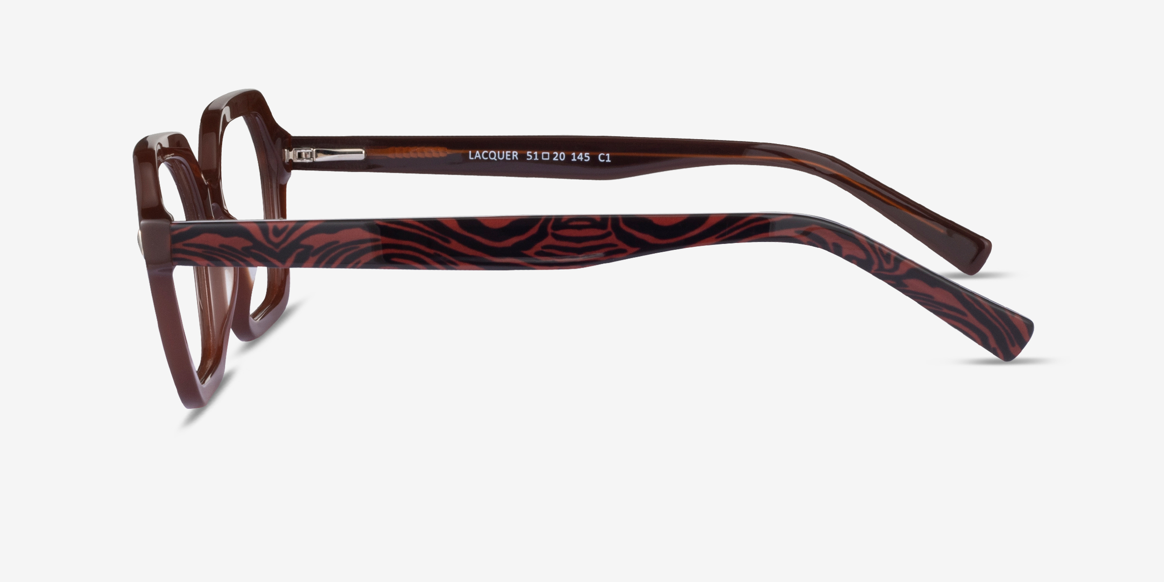 Lacquer Rectangle Brown Full Rim Eyeglasses | Eyebuydirect