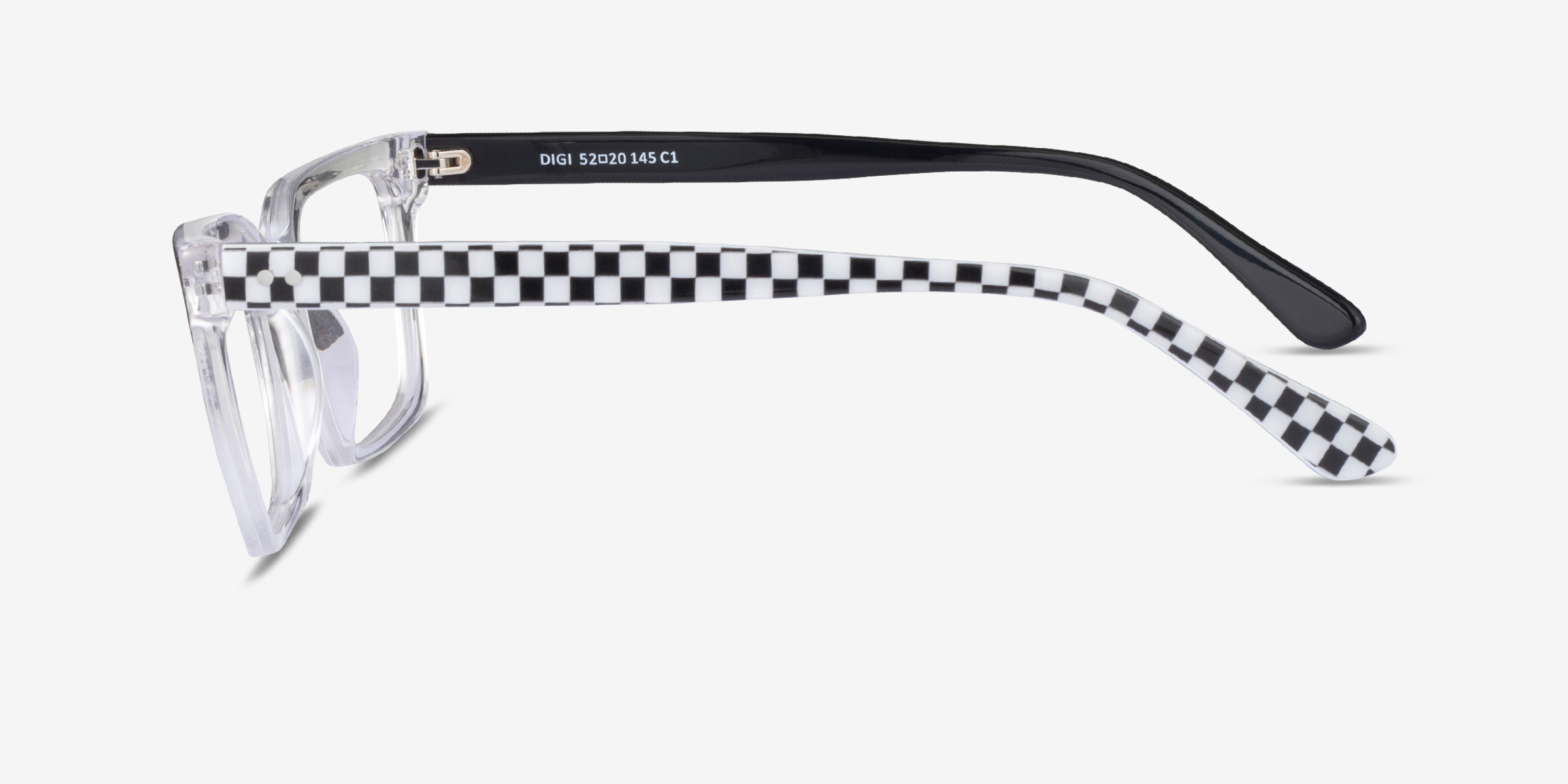 Digi Rectangle Clear Black Full Rim Eyeglasses | Eyebuydirect Canada