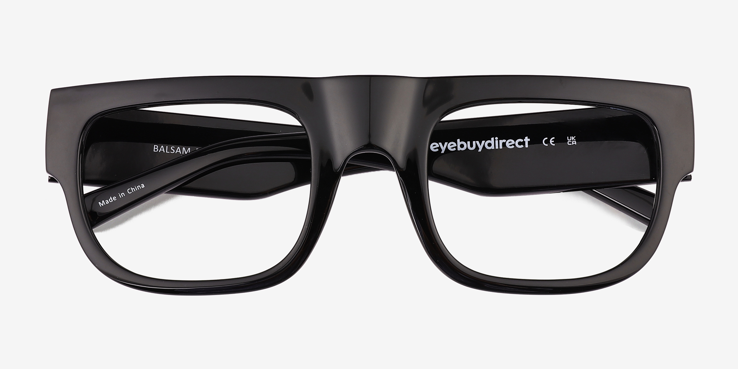 Balsam Square Shiny Black Glasses for Men | Eyebuydirect