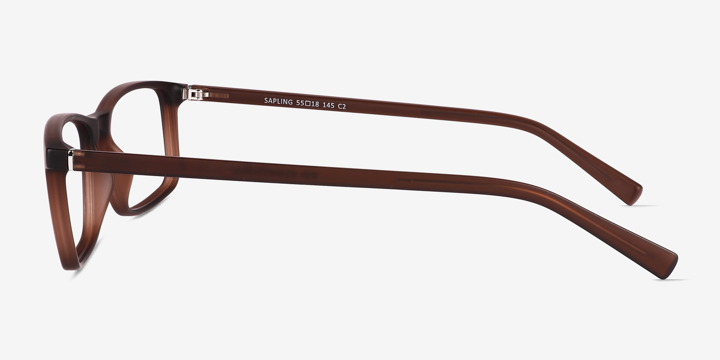 Sapling Rectangle Matte Brown Glasses for Men | Eyebuydirect