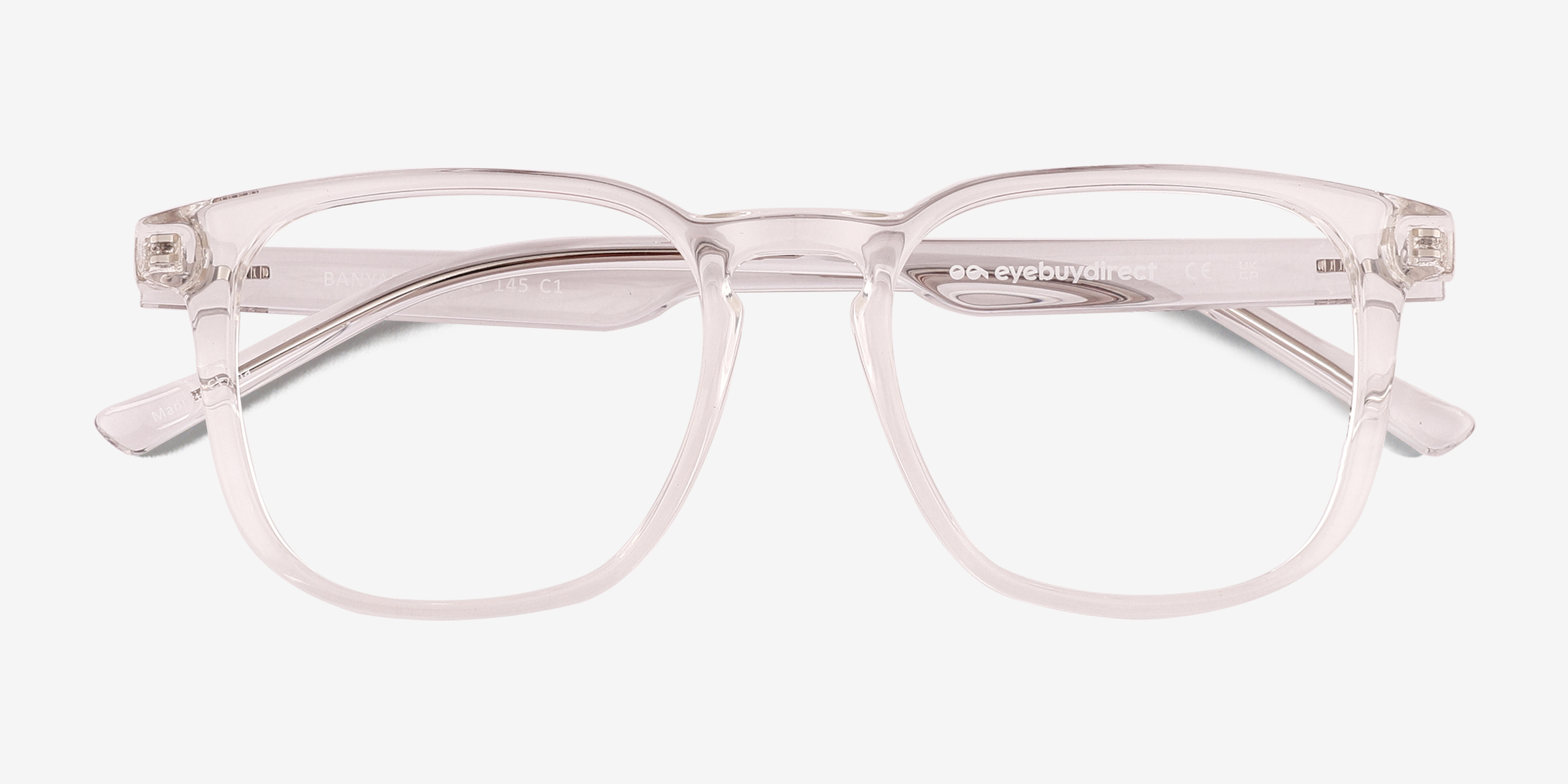 Banyan Square Shiny Clear Full Rim Eyeglasses Eyebuydirect Canada