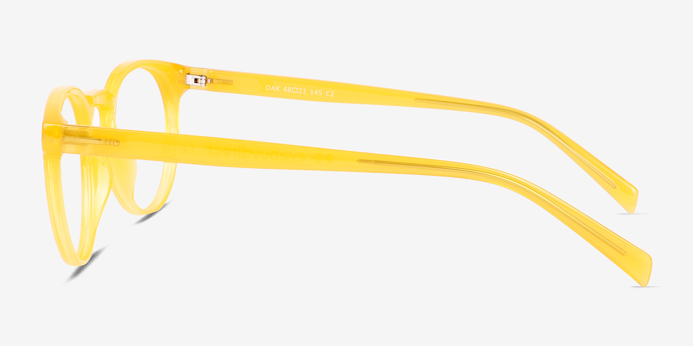 Oak Round Crystal Yellow Full Rim Eyeglasses | Eyebuydirect