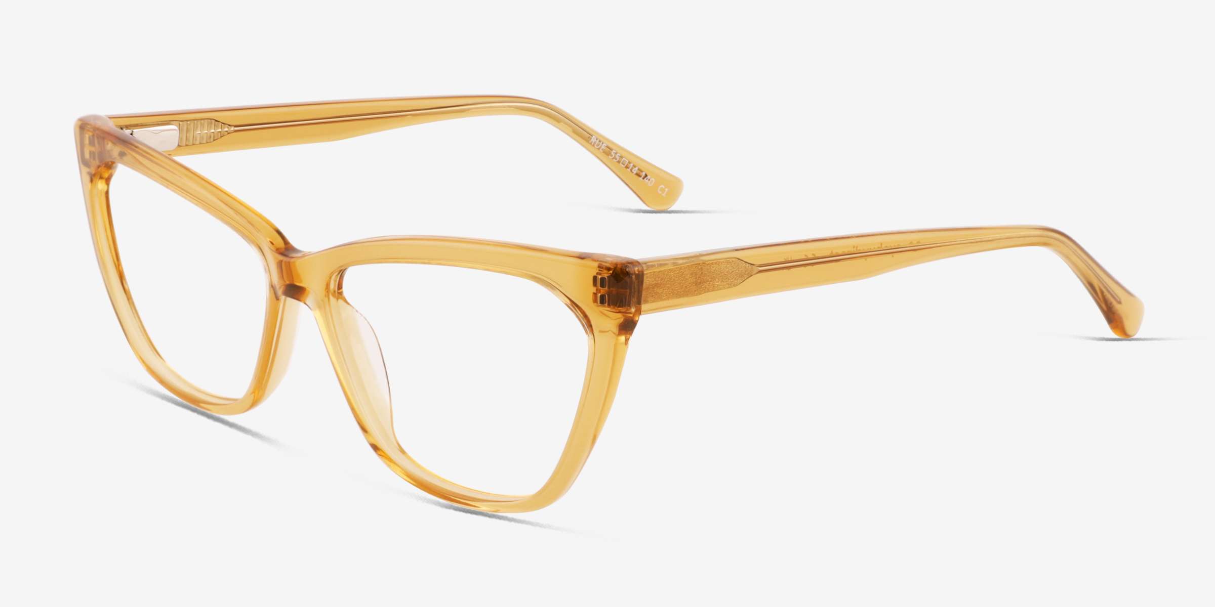 Rue Cat Eye Crystal Yellow Glasses for Women | Eyebuydirect