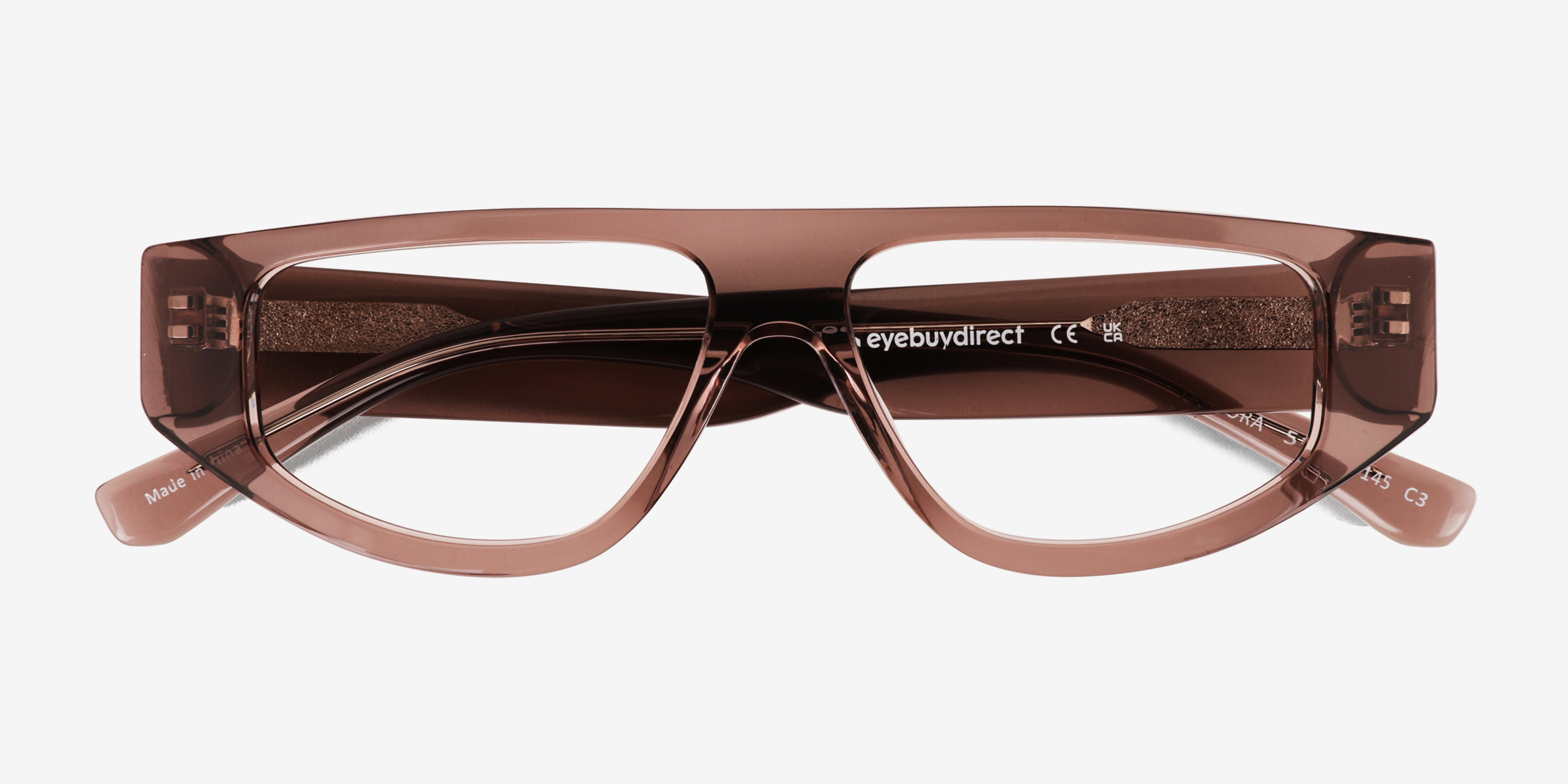 Tempora Cat Eye Crystal Brown Full Rim Eyeglasses | Eyebuydirect