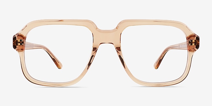 Bramble Square Crystal Brown Glasses For Men Eyebuydirect