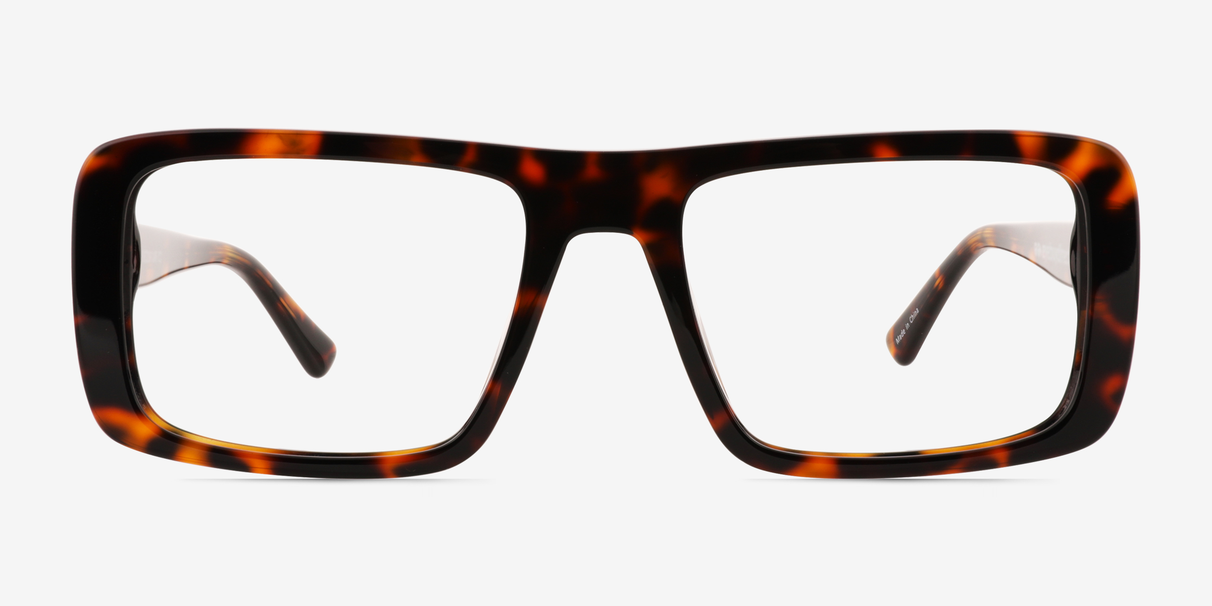 Elapso Rectangle Brown Tortoise Glasses for Men | Eyebuydirect