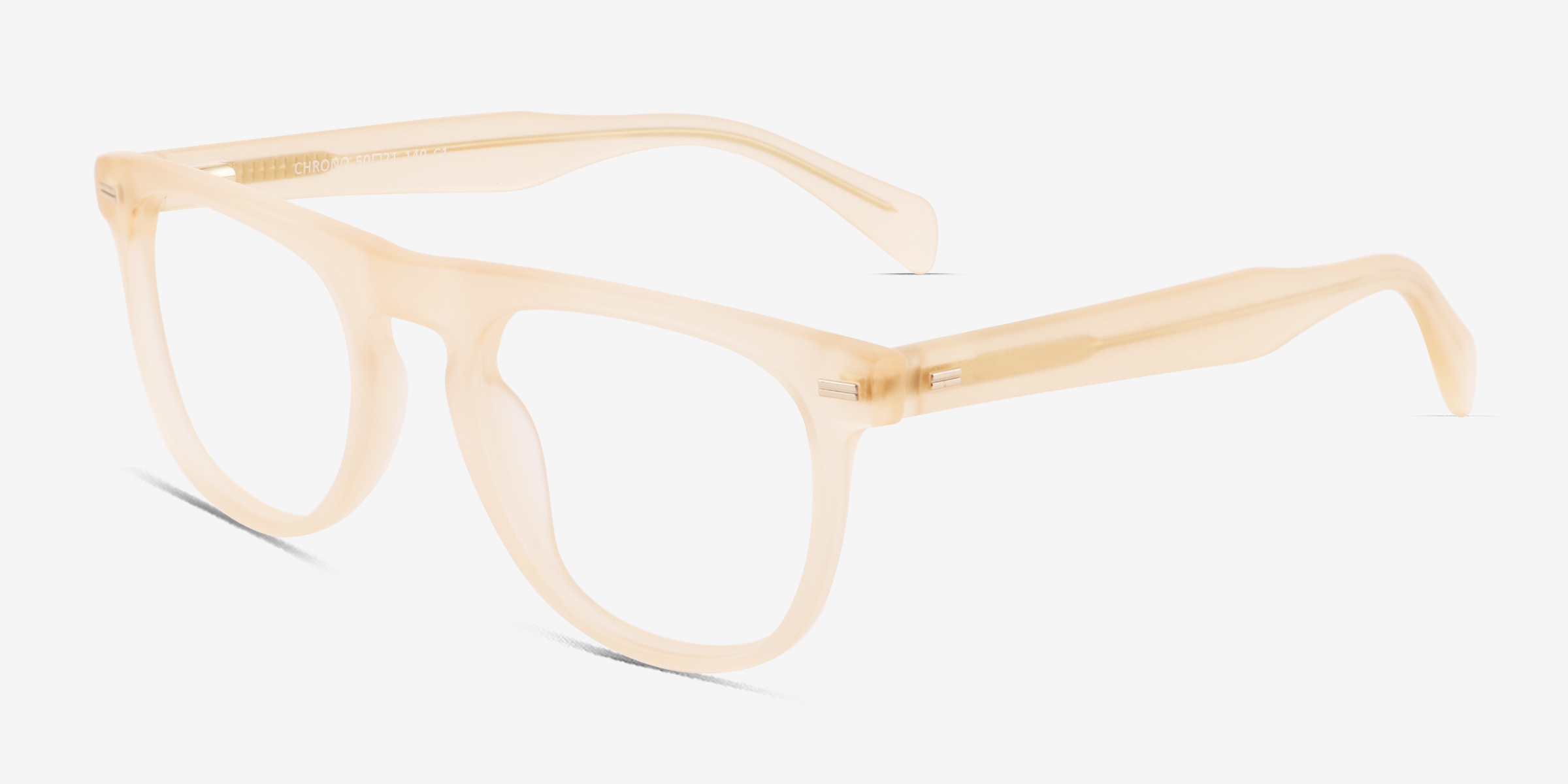 Chrono Round Matte Crystal Melon Glasses for Women | Eyebuydirect