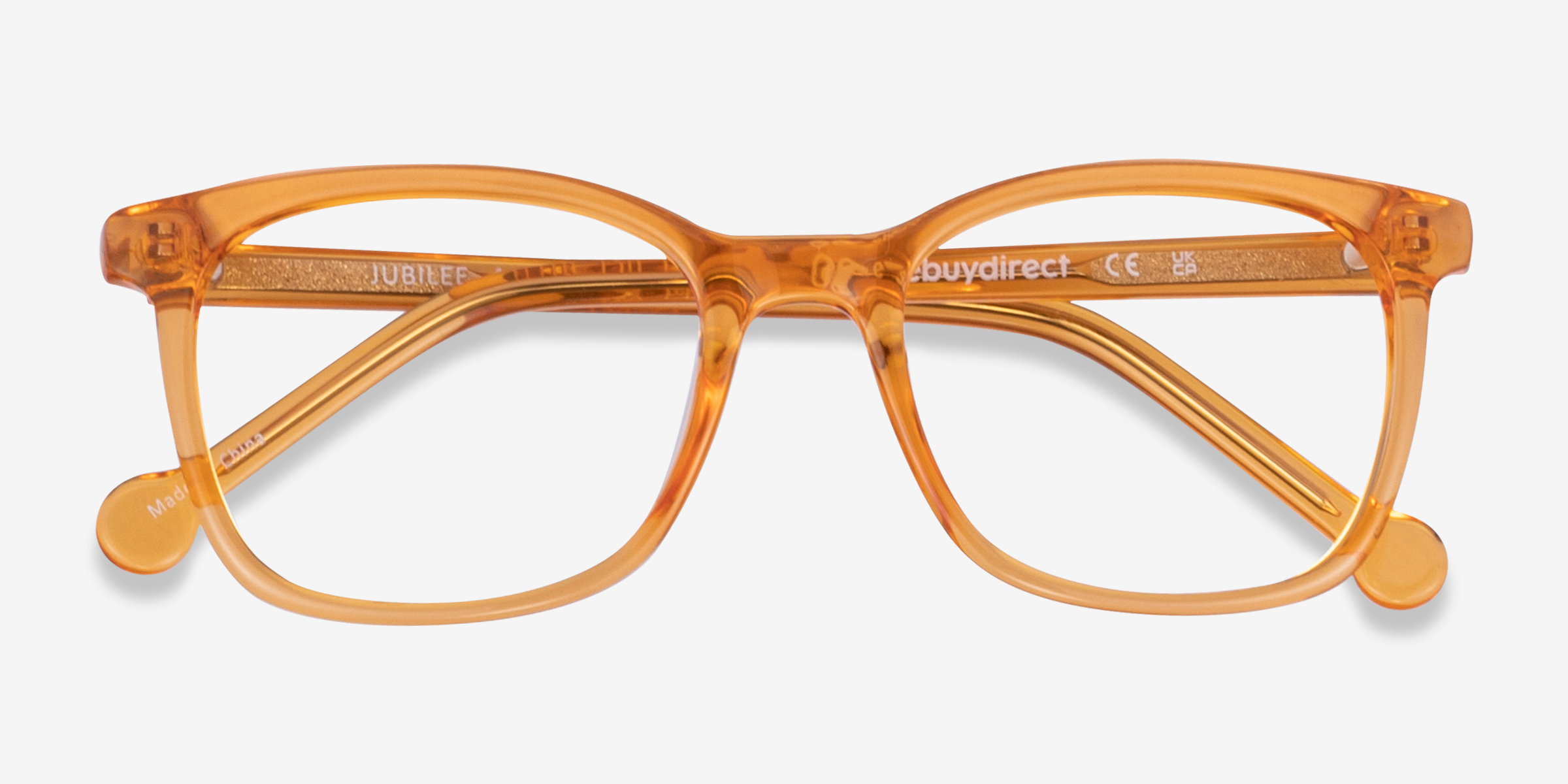 Jubilee Square Clear Brown Glasses | Eyebuydirect