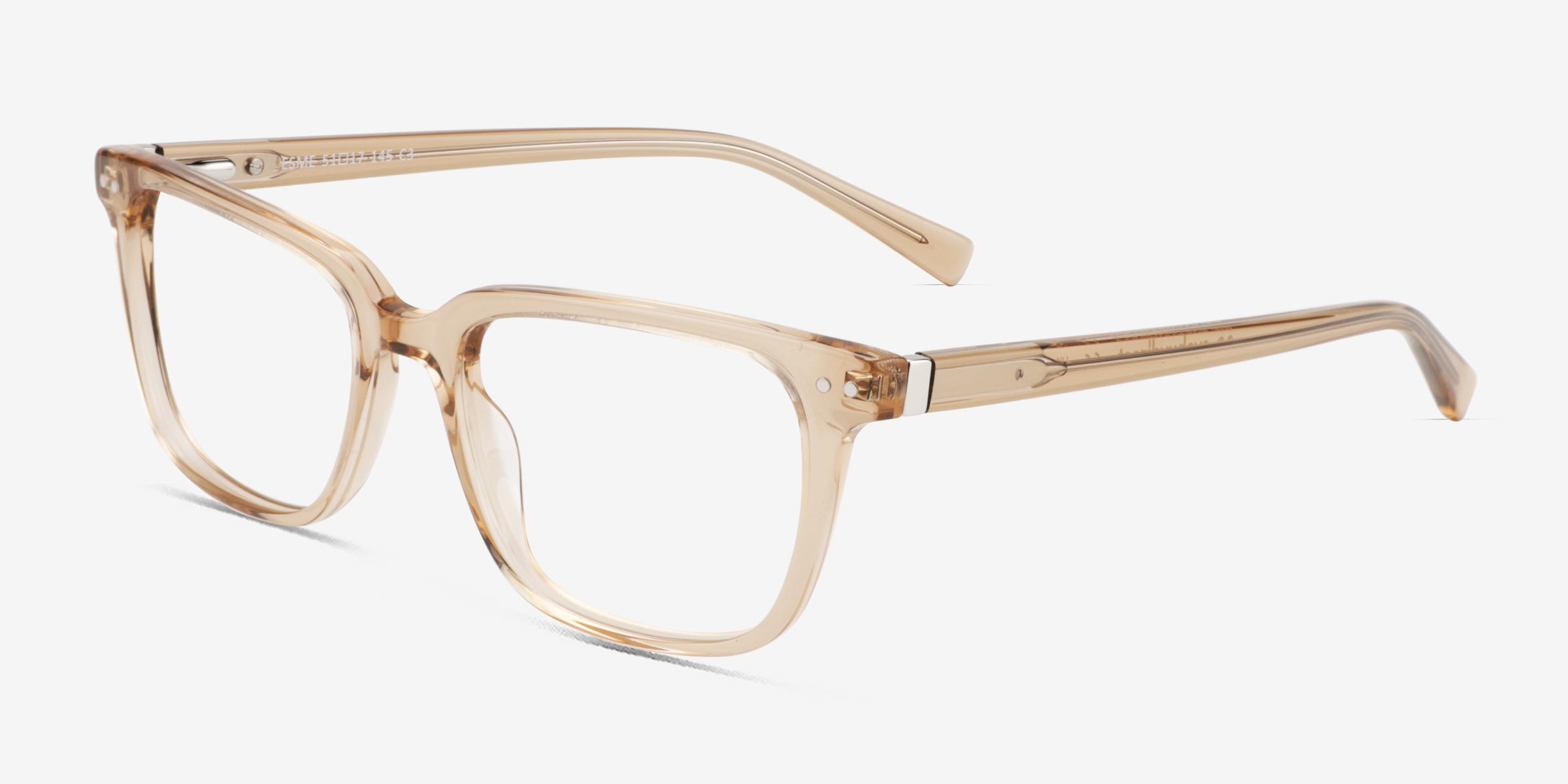 Esme Rectangle Crystal Brown Full Rim Eyeglasses | Eyebuydirect