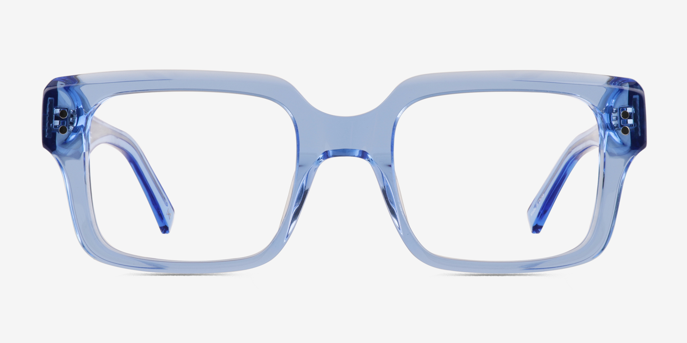Mason Square Crystal Blue Glasses for Men | Eyebuydirect