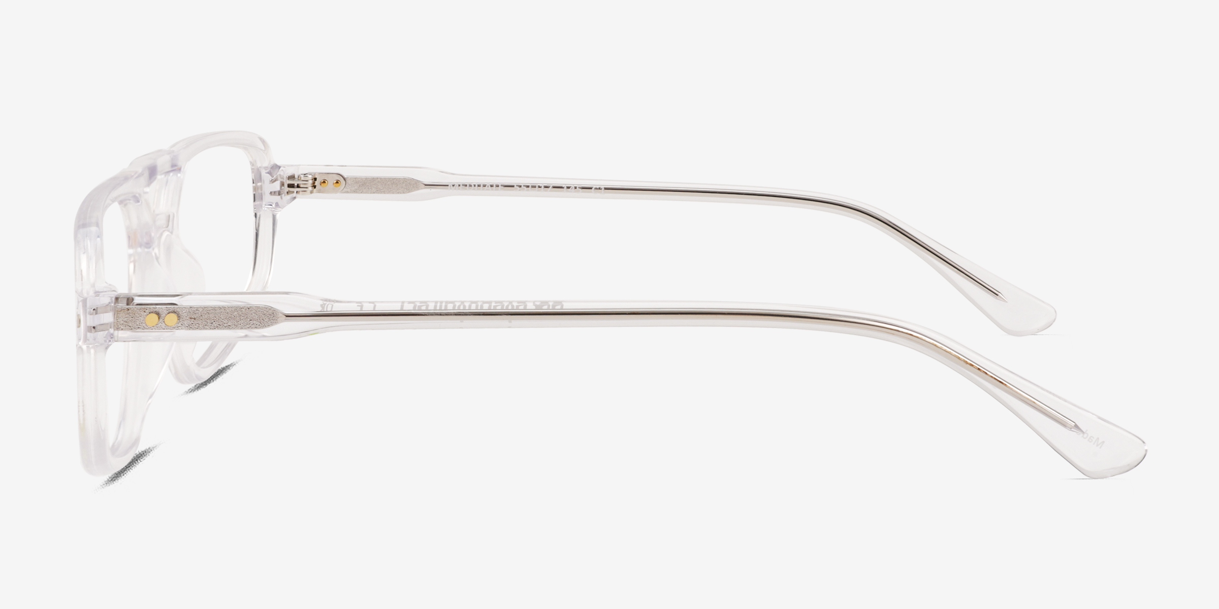 Meditate Aviator Crystal Clear Glasses for Men | Eyebuydirect