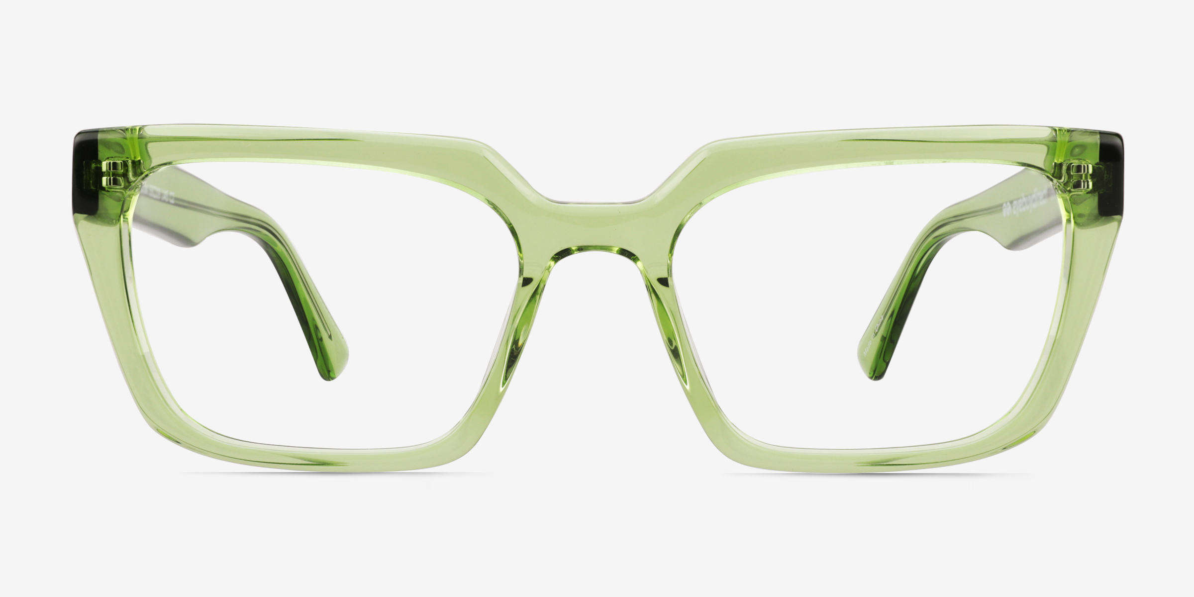 Wisdom Cat Eye Crystal Green Full Rim Eyeglasses | Eyebuydirect