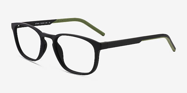 Attain Rectangle Matte Black Glasses For Men Eyebuydirect Canada
