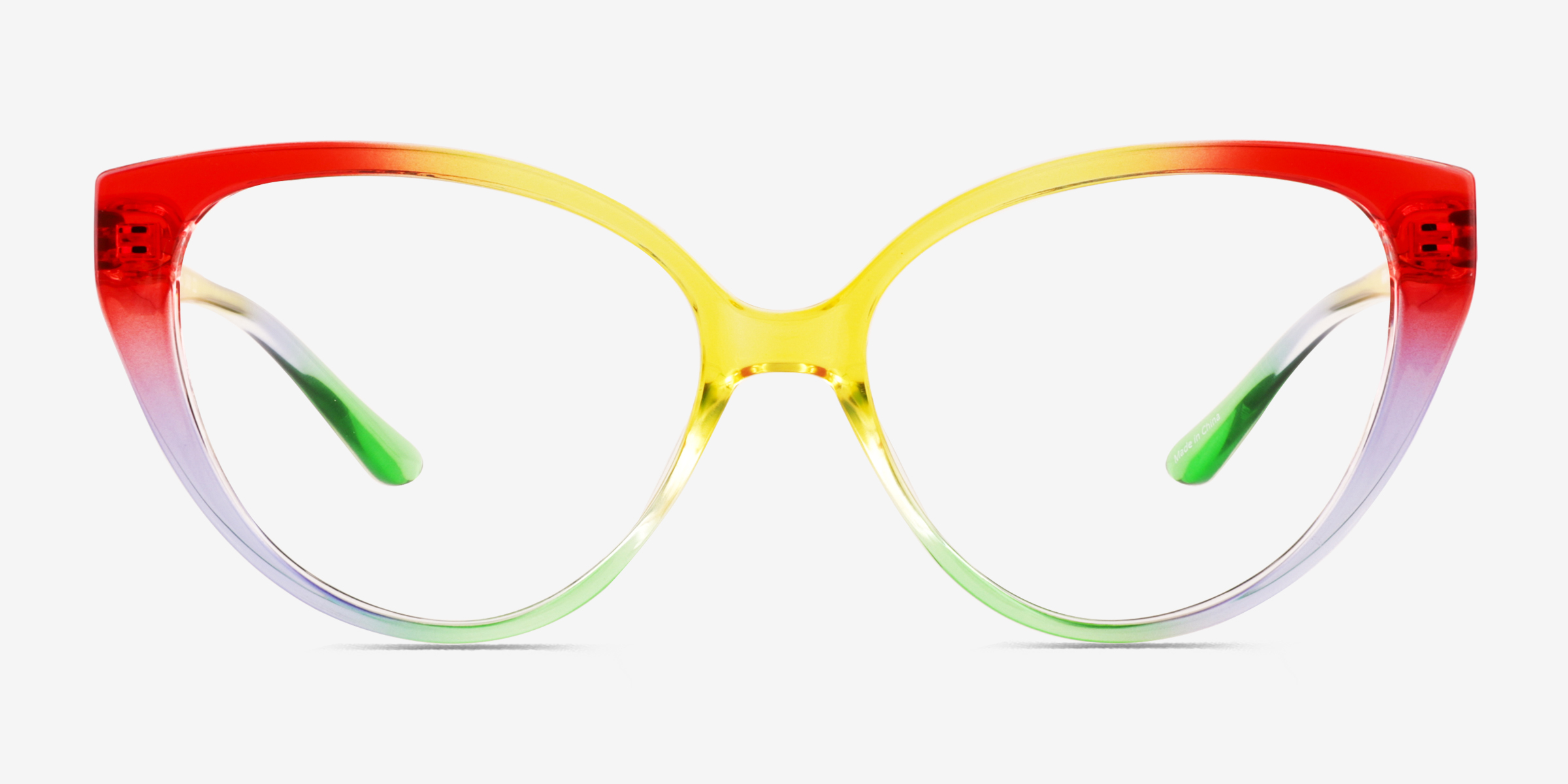 Pride On Cat Eye Multicolor Full Rim Eyeglasses | Eyebuydirect