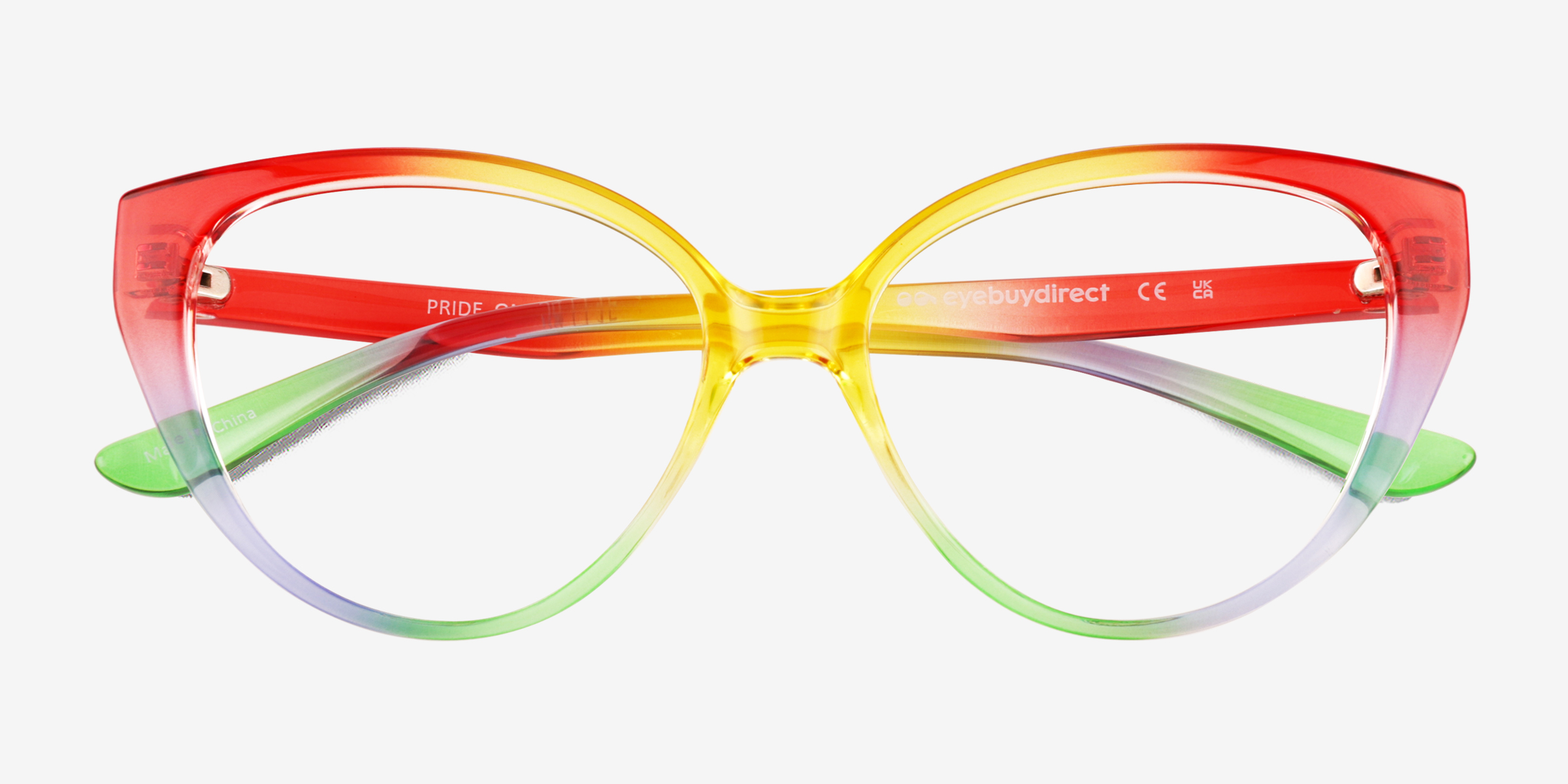 Pride On Cat Eye Multicolor Full Rim Eyeglasses | Eyebuydirect