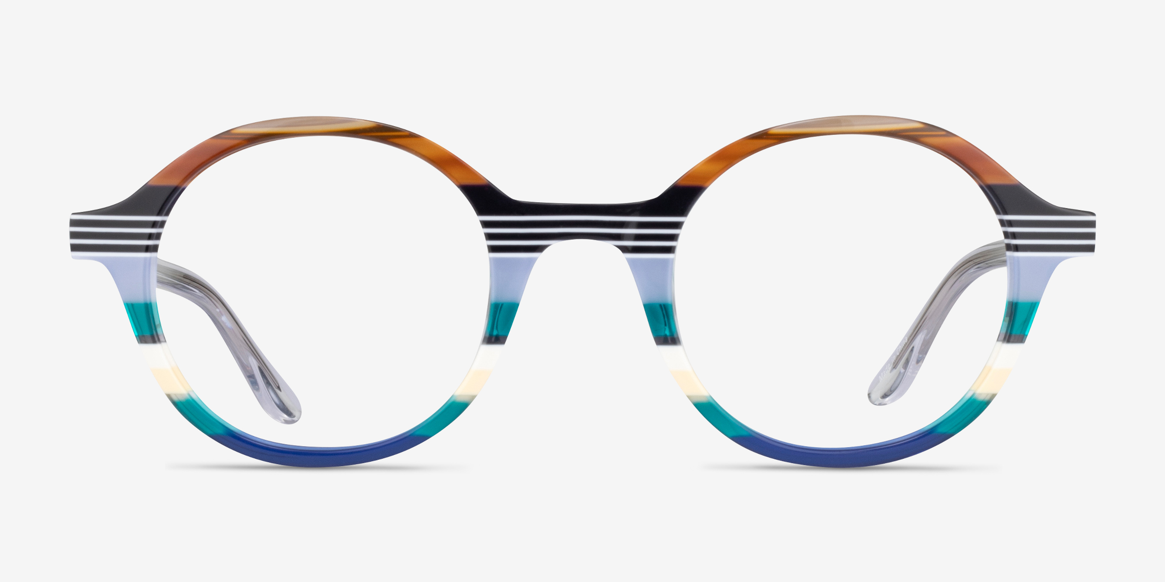 Love Wins Round Striped Multicolor Full Rim Eyeglasses | Eyebuydirect